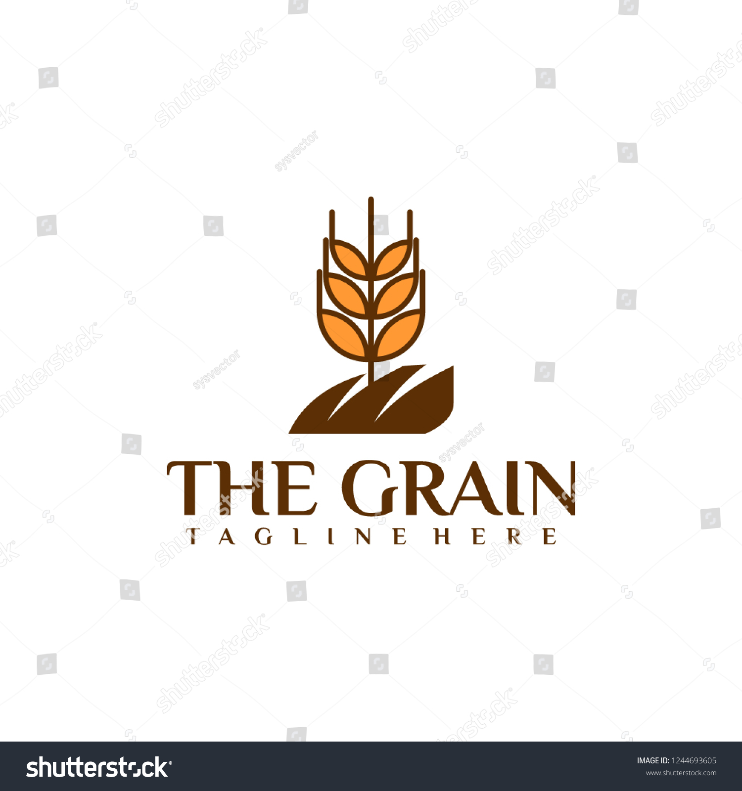Diseño del logotipo del grano de: vector de stock (libre de regalías ...