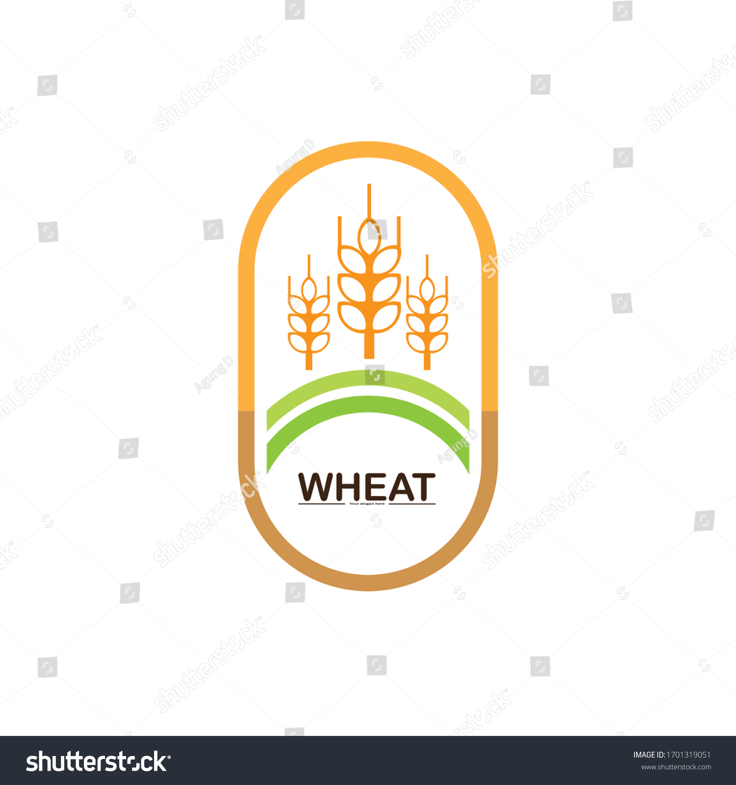 Wheat Label Design Bread Logo Stock Vector (Royalty Free) 1701319051 ...