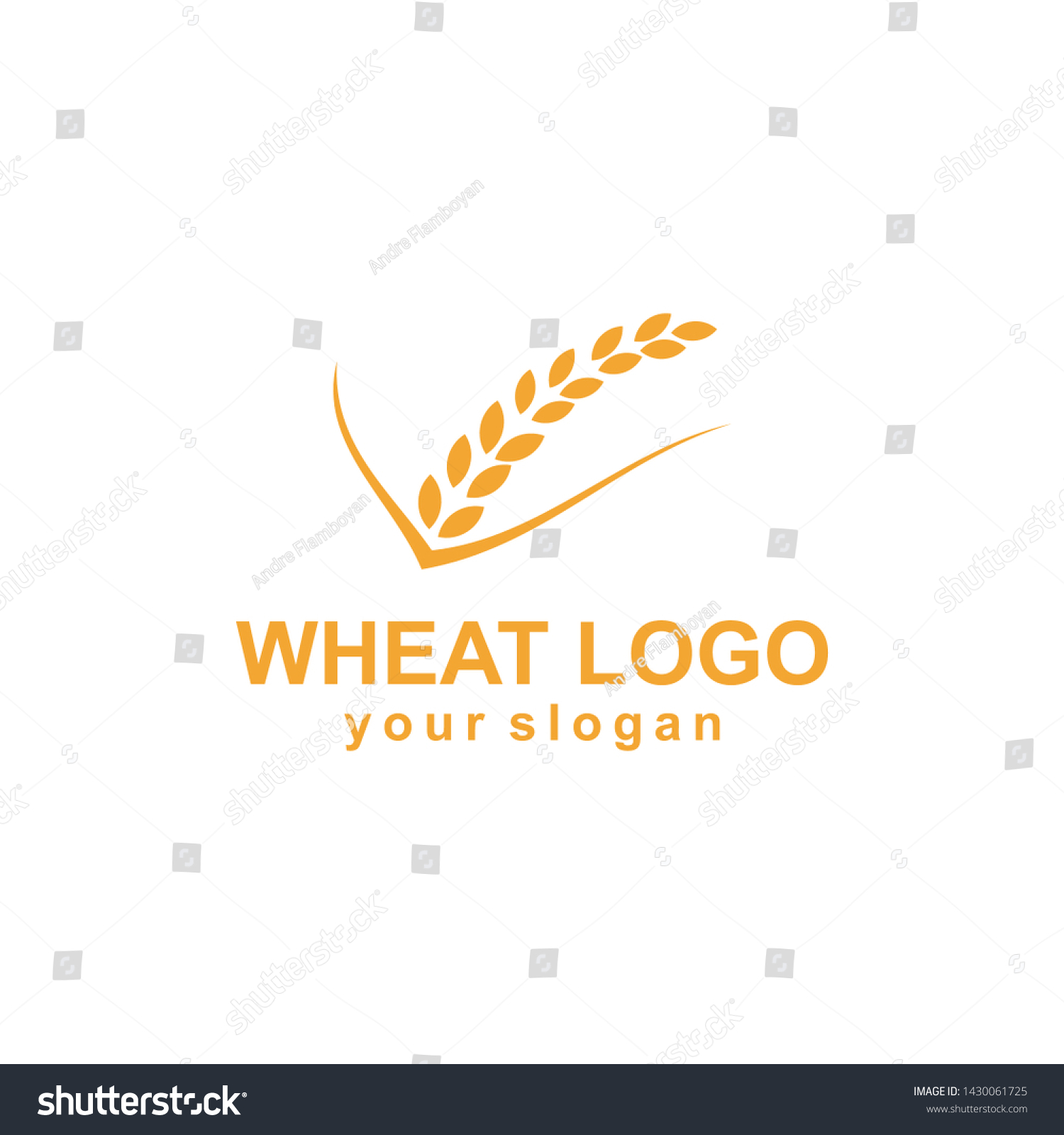 Wheat Logo Template Design Vector Stock Vector (Royalty Free ...