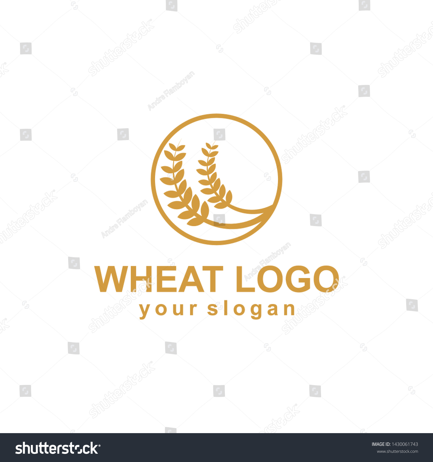 Wheat Logo Template Design Vector Stock Vector (Royalty Free ...