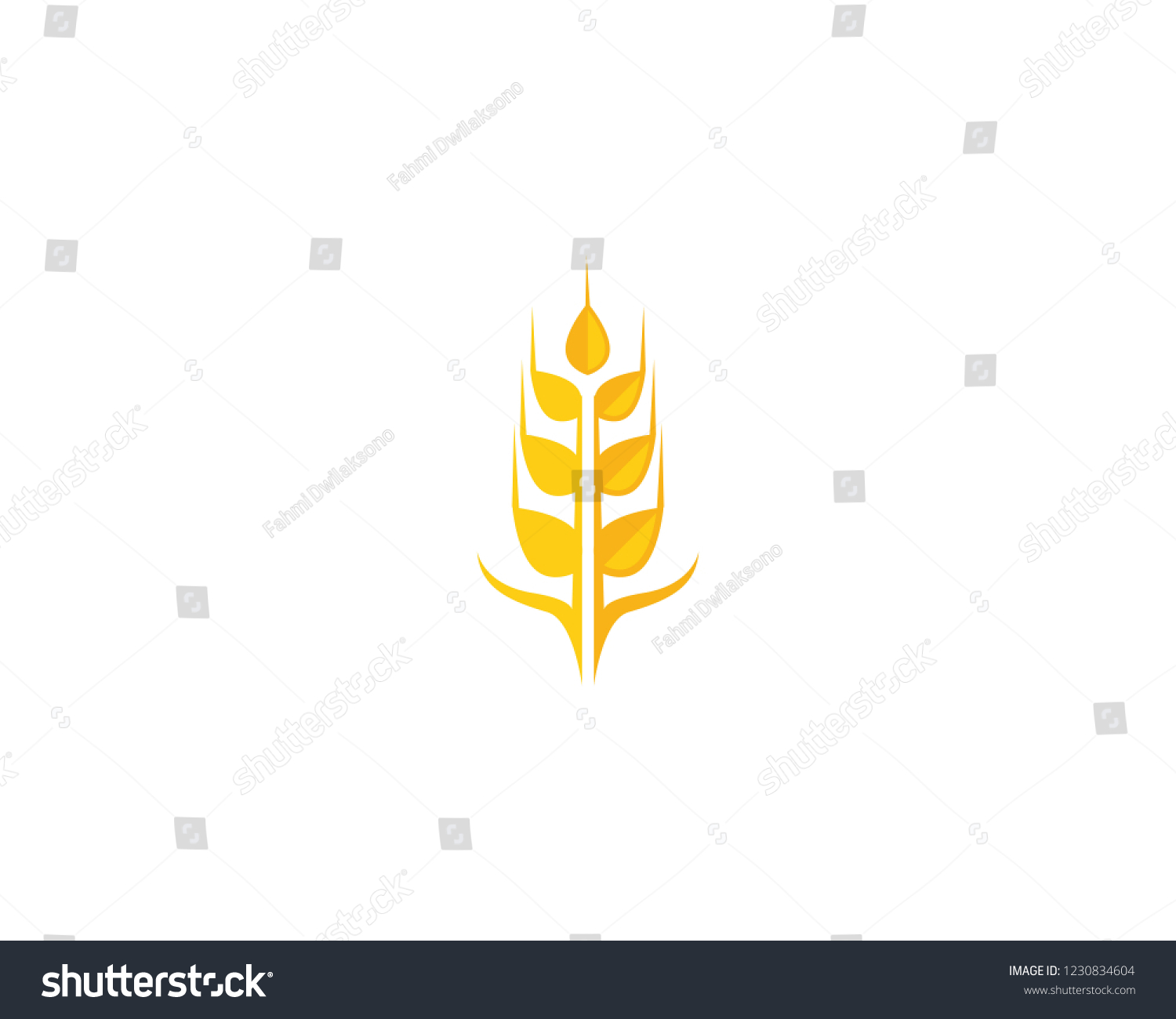 Wheat Logo Vector Business Brand Stock Vector (Royalty Free) 1230834604 ...
