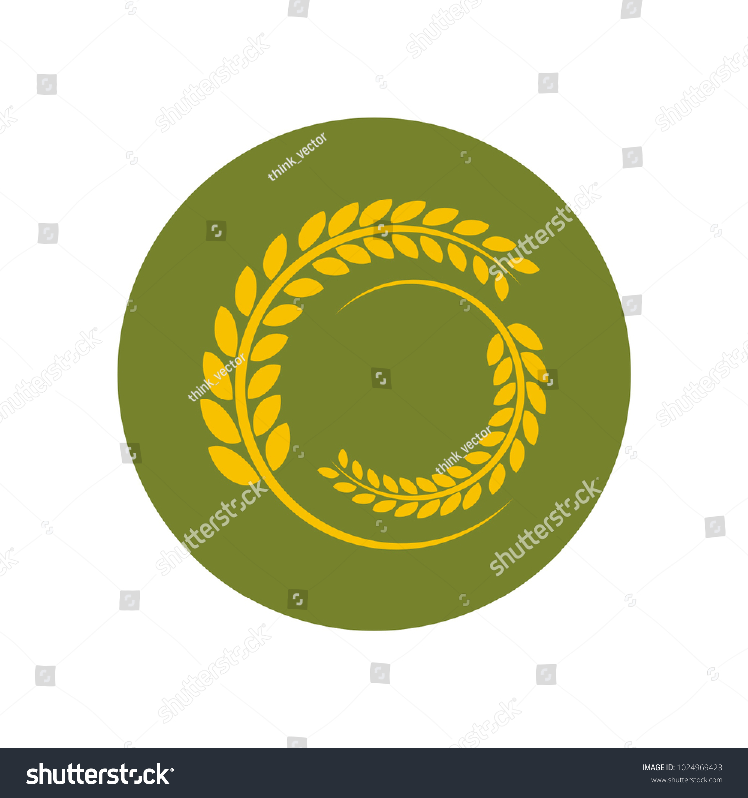 Wheat Paddy Logo Stock Vector (Royalty Free) 1024969423 | Shutterstock