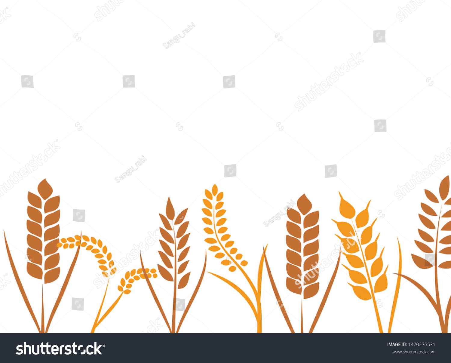 Wheat Paddy Logobackground Vector Illustration Stock Vector (Royalty ...