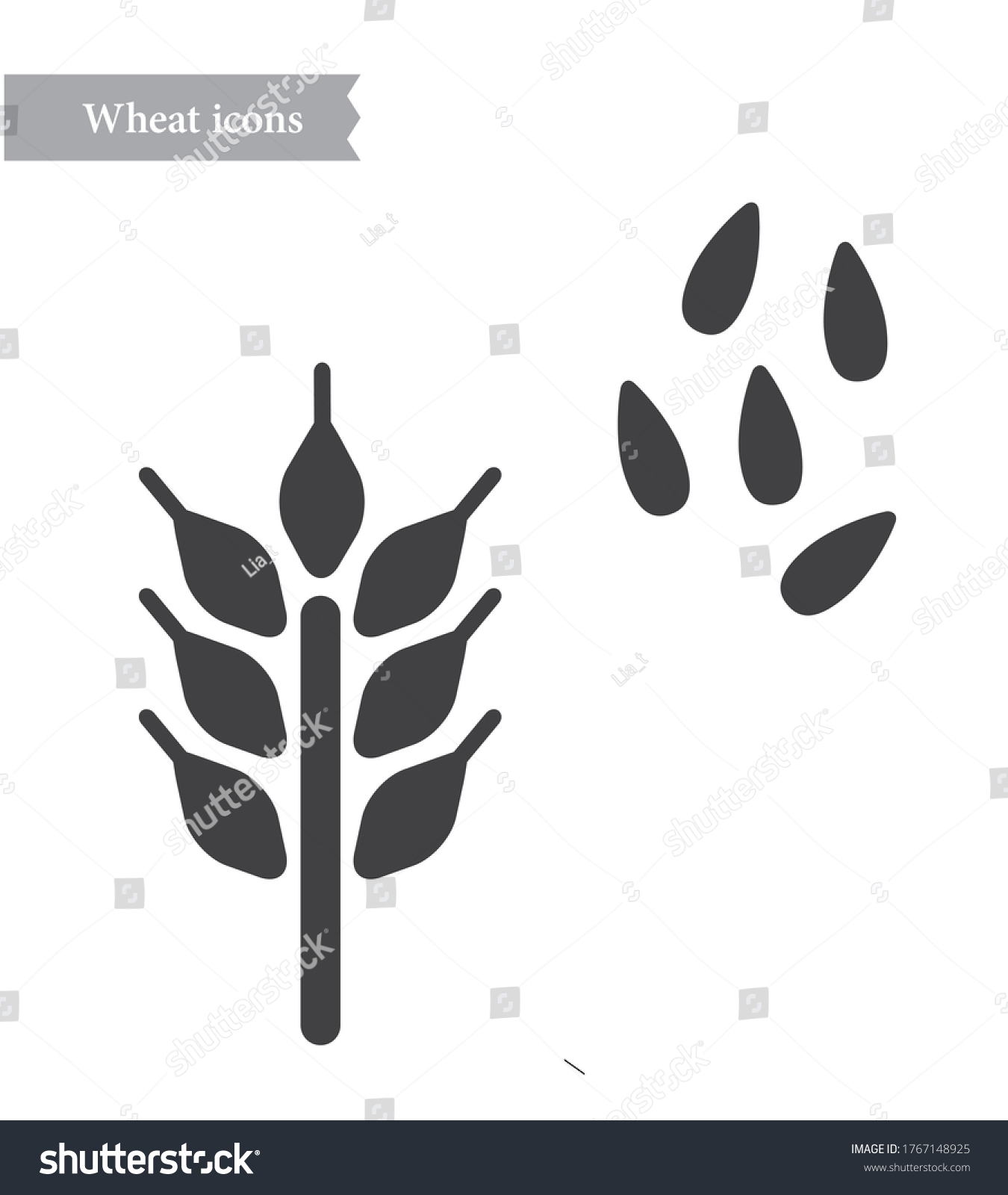 Wheat Shape Icons Vector Illustration Stock Vector (Royalty Free ...