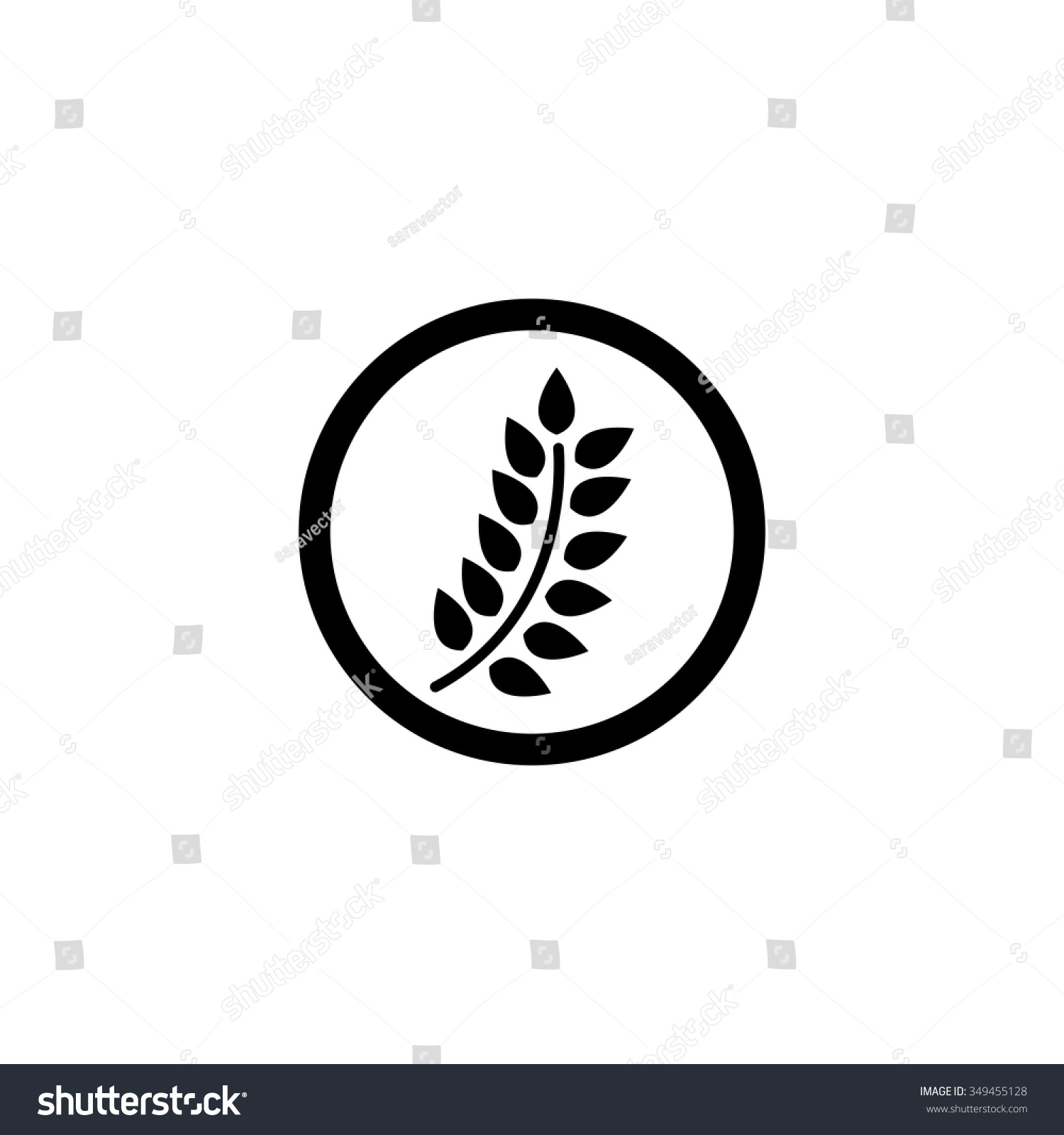 Wheat Sign Icon Stock Vector (Royalty Free) 349455128