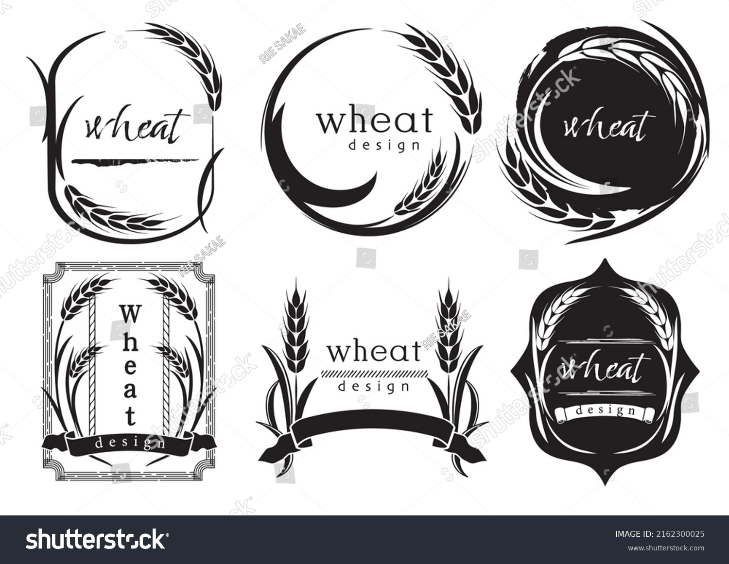 Wheat Wheat Logo Mark Illustration Stock Vector (Royalty Free ...
