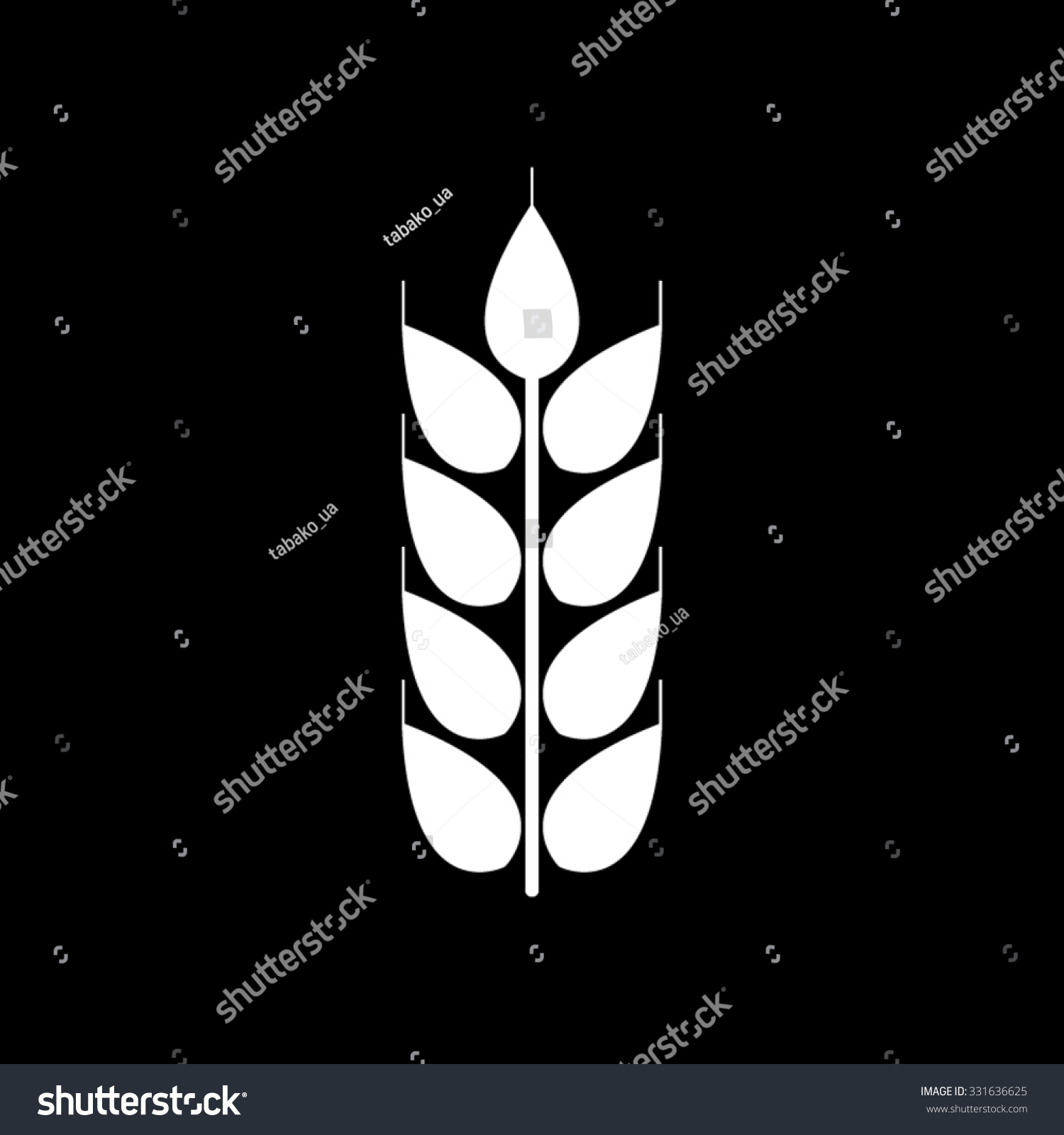 Wheat White Vector Icon Stock Vector (Royalty Free) 331636625 ...
