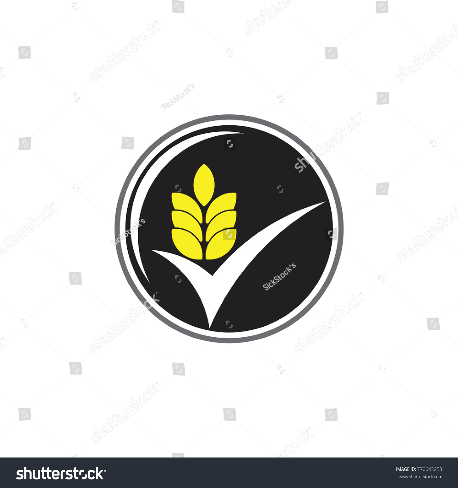 Wheat Check Symbol Vector Stock Vector (Royalty Free) 770643253 ...