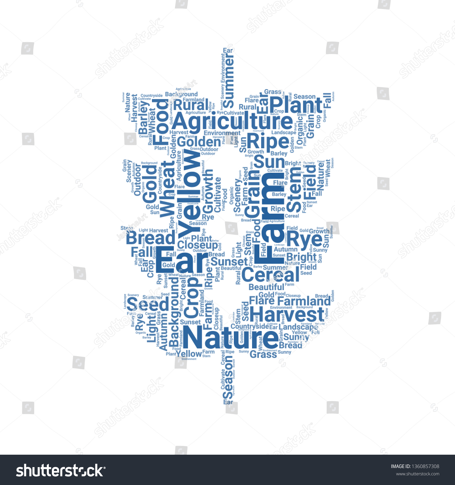 Wheat Word Cloud Tag Cloud About Stock Vector (Royalty Free) 1360857308 ...