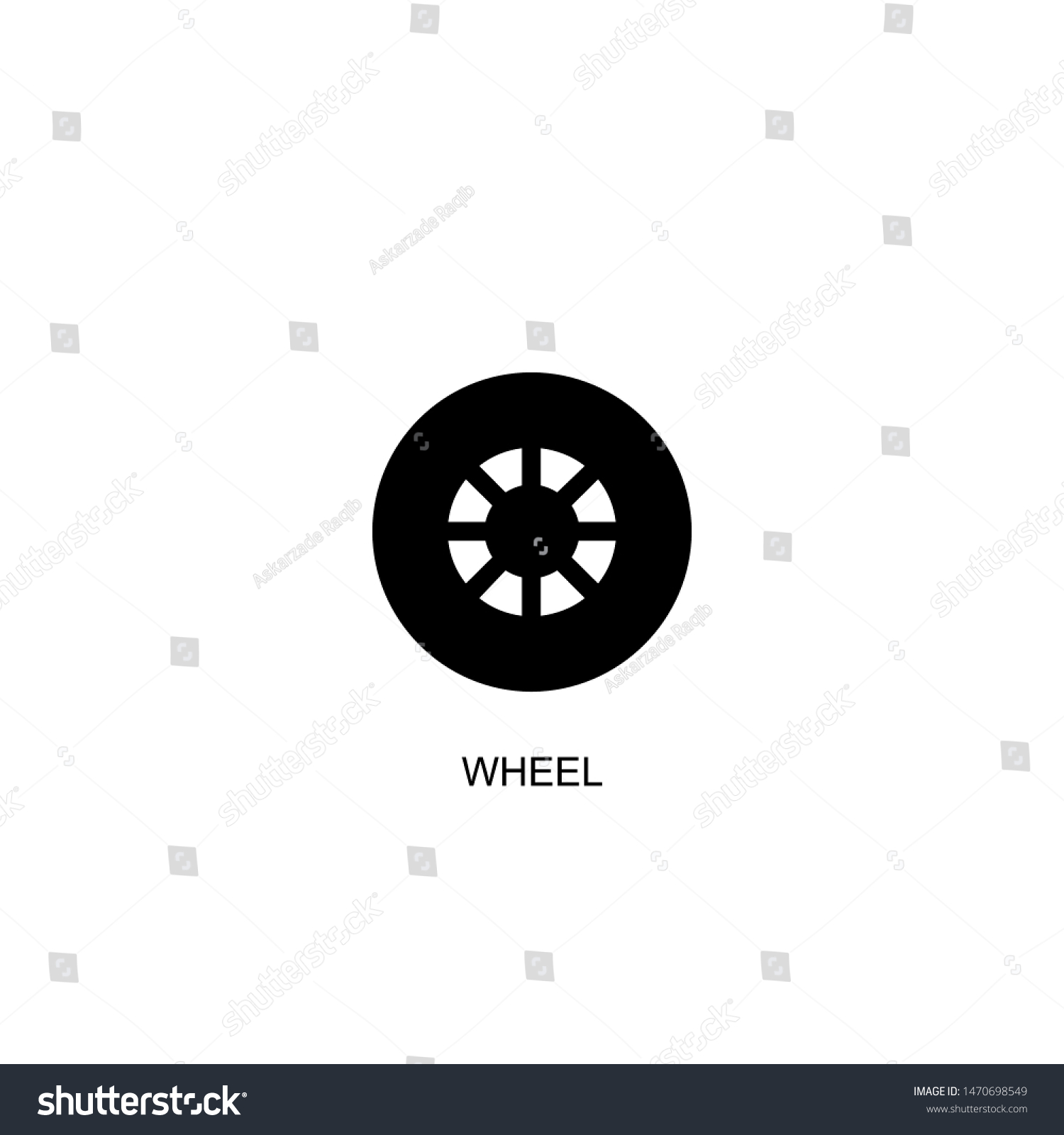 Wheel Icon Vector Black Design Stock Vector (Royalty Free) 1470698549 ...