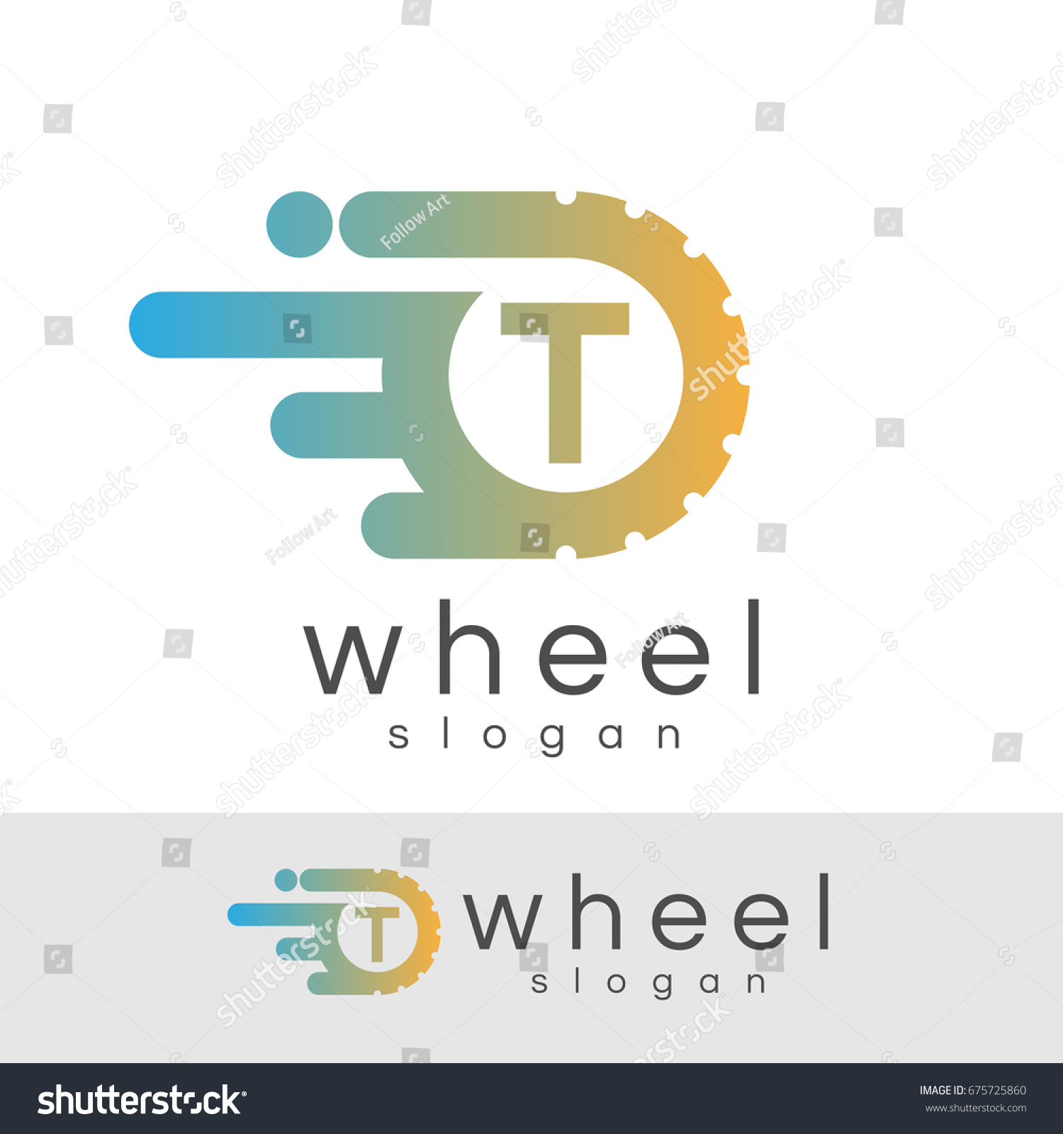Wheel Initial Letter T Logo Design: vector de stock (libre de regalías ...