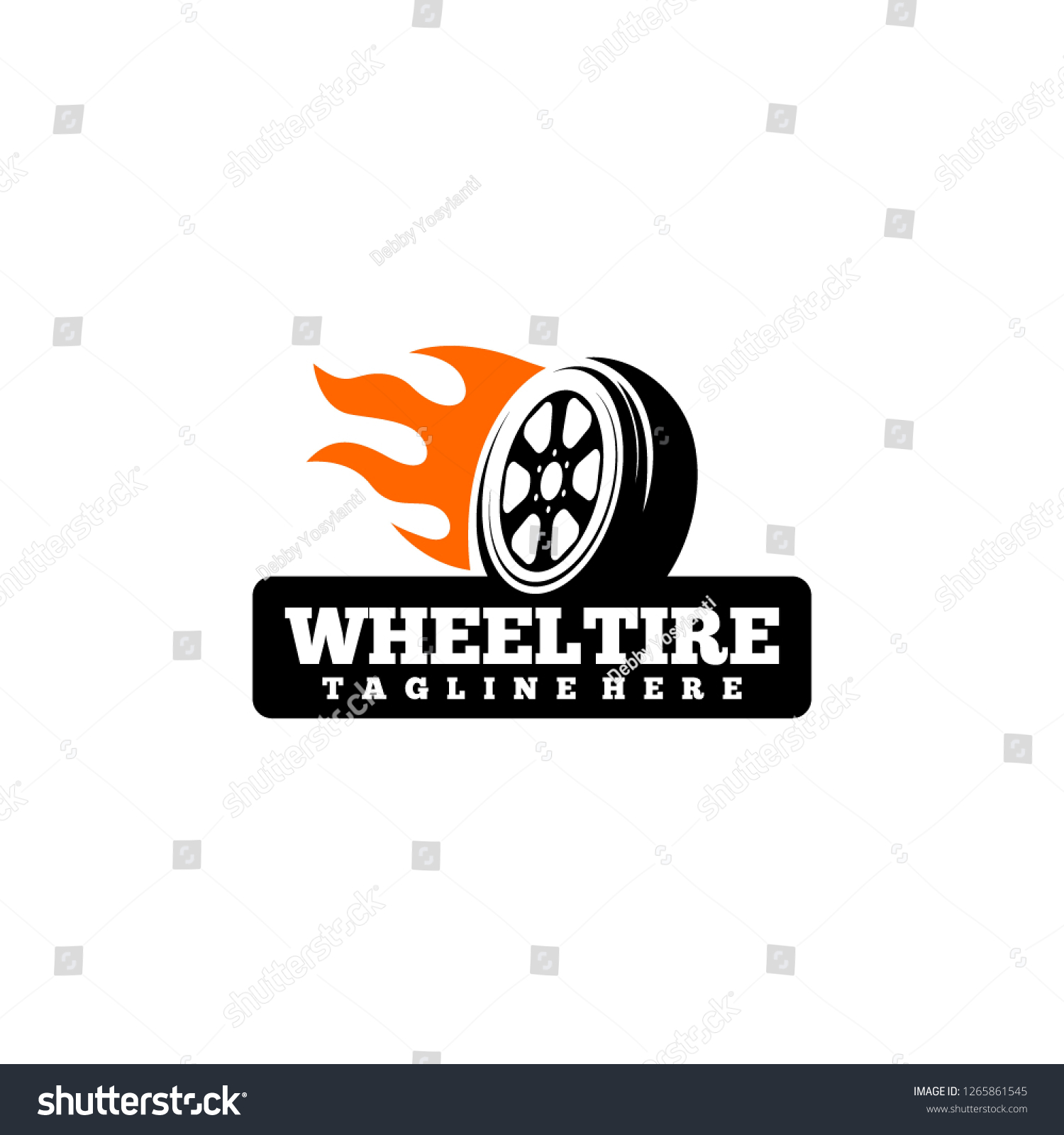 Wheel Logo Design Stock Vector (Royalty Free) 1265861545