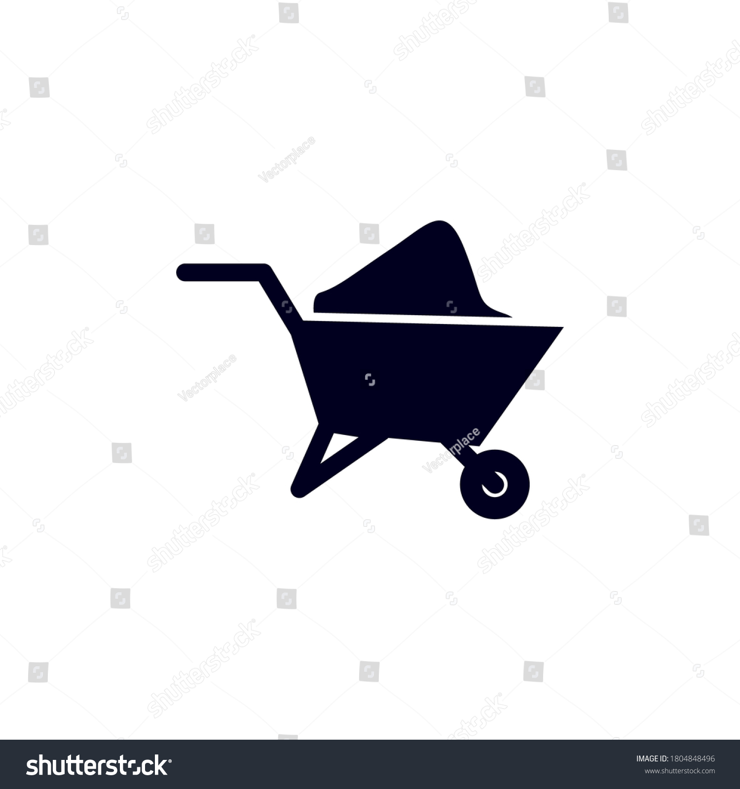 Wheelbarrow Vector Design Template Illustration Stock Vector (Royalty ...