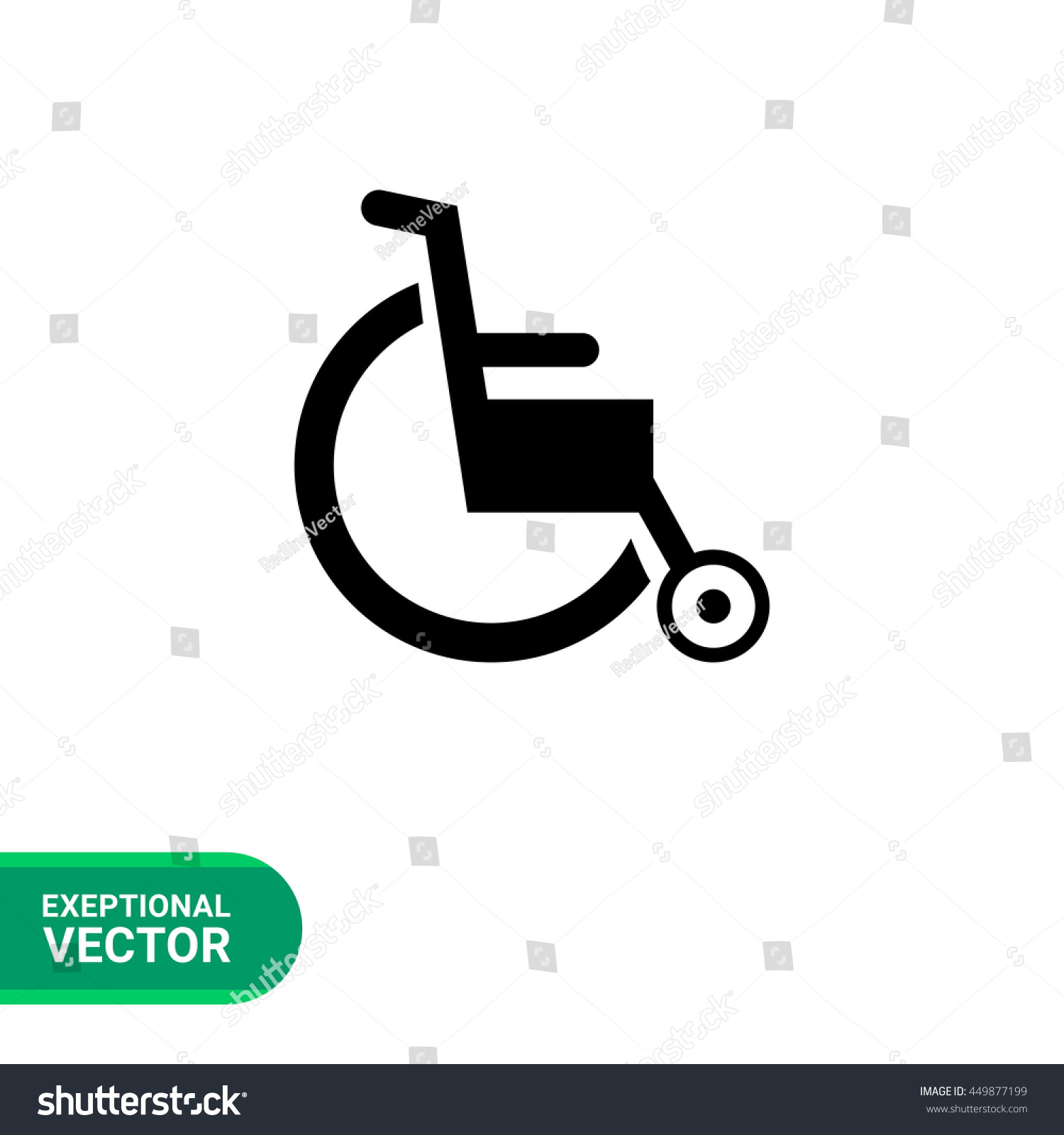 Wheelchair Simple Icon Stock Vector (Royalty Free) 449877199 | Shutterstock
