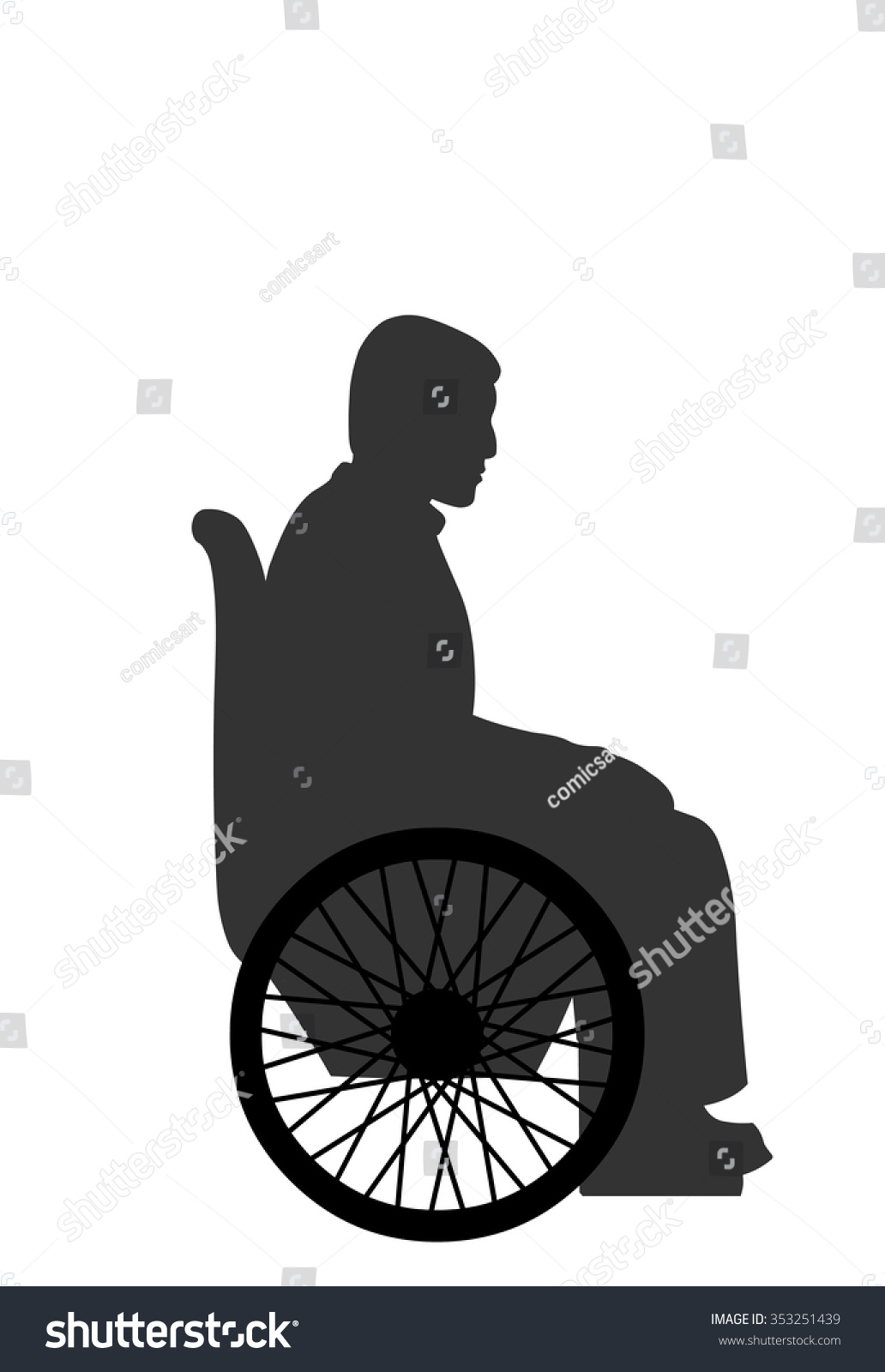Wheelchair Users Stock Vector 353251439 - Shutterstock