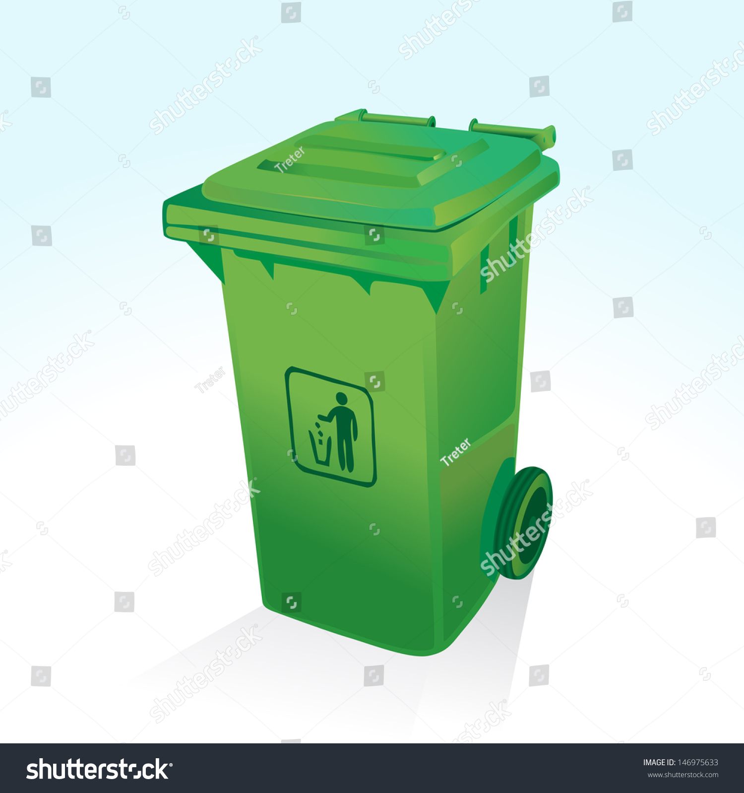 Wheelie Bin Vectorial Image Easy Modify Stock Vector (Royalty Free ...