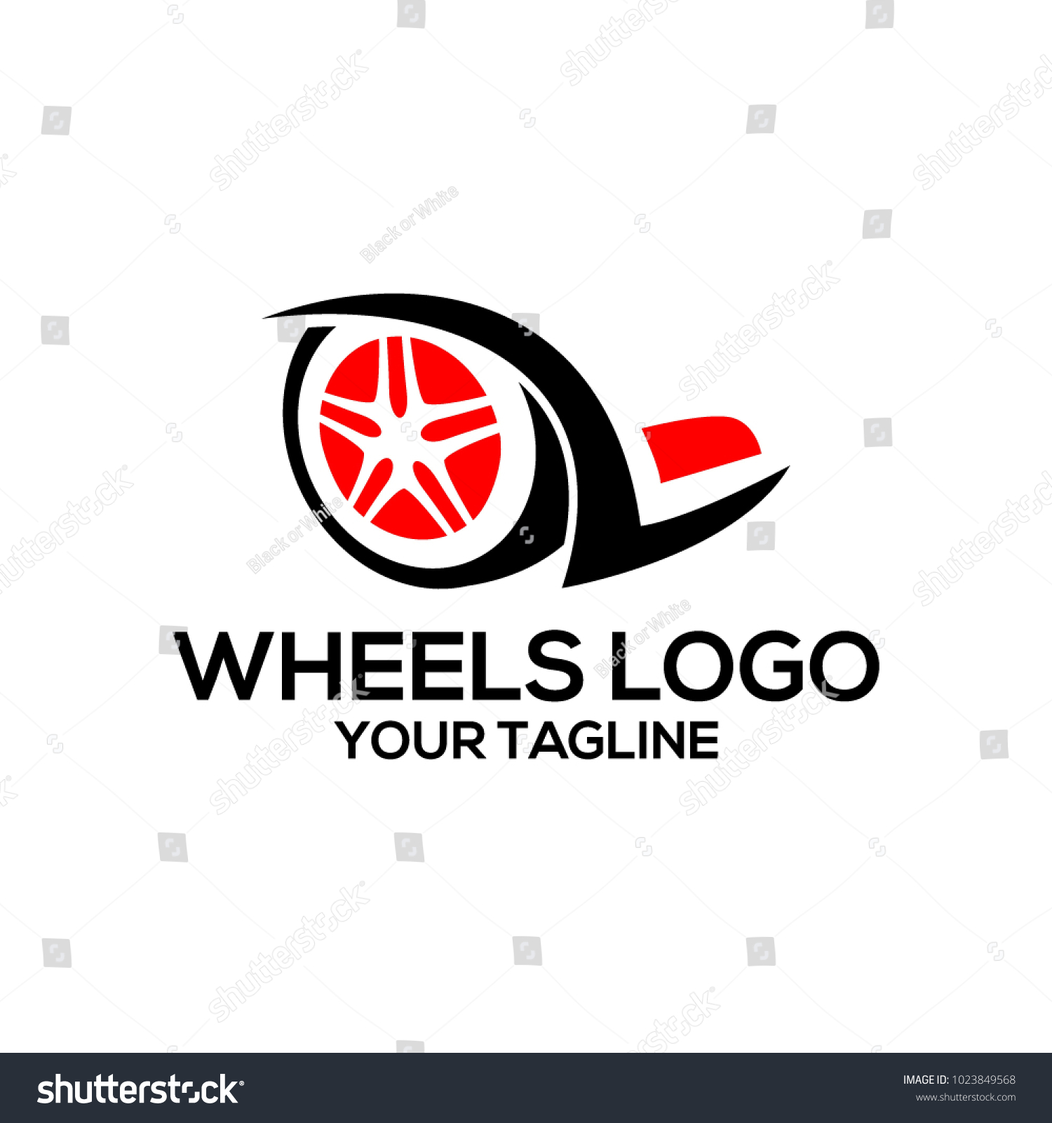 Wheels Logo Design Stock Vector (Royalty Free) 1023849568
