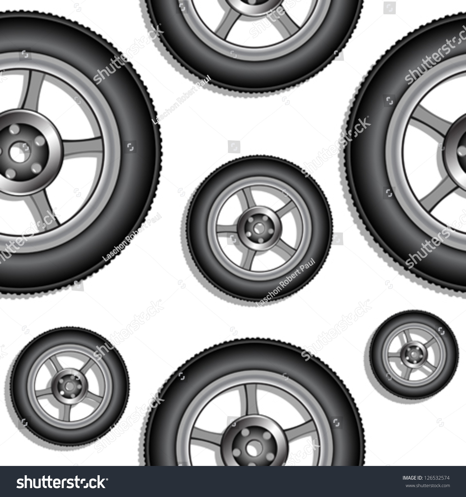 Wheels Pattern Abstract Seamless Texture Vector Stock Vector (Royalty ...