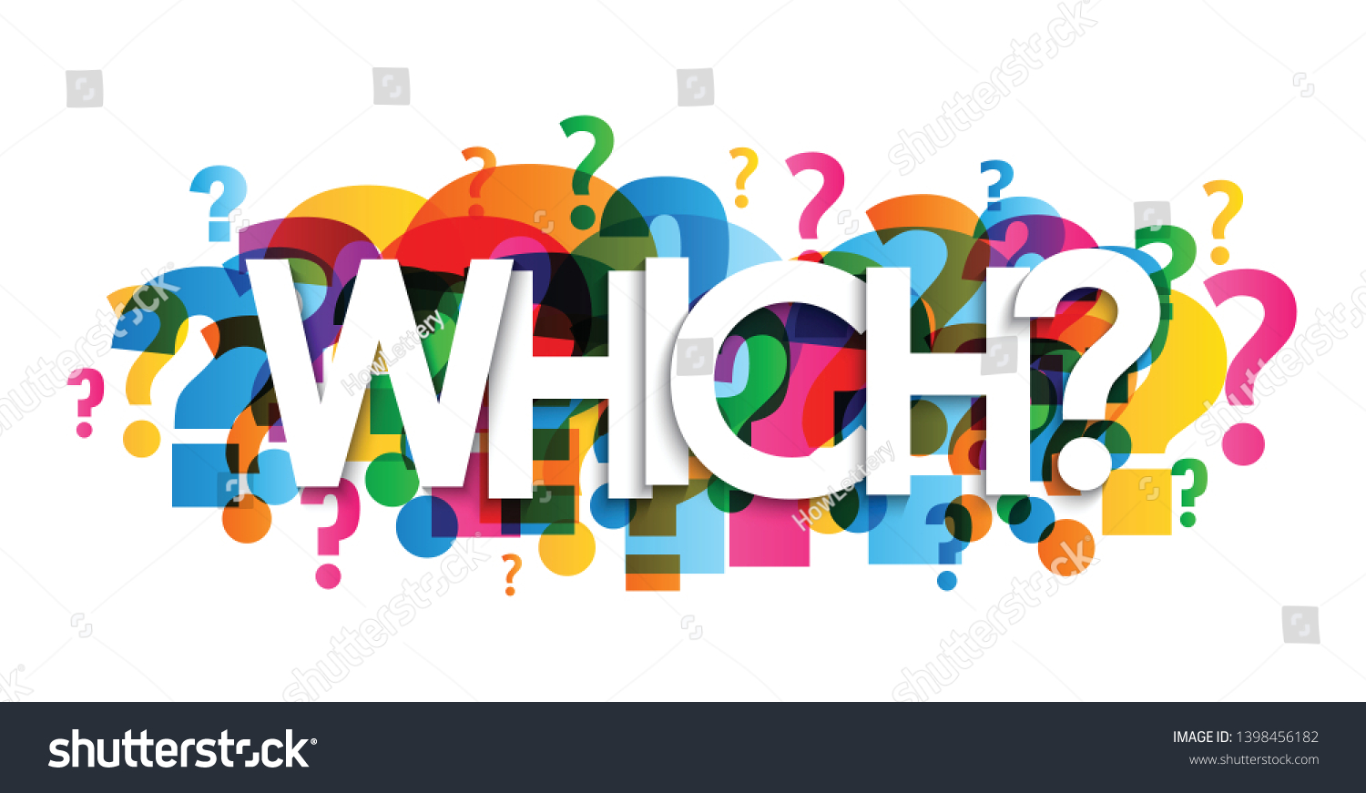 Colorful Vector Typography Banner Question Marks Stock Vector (Royalty ...