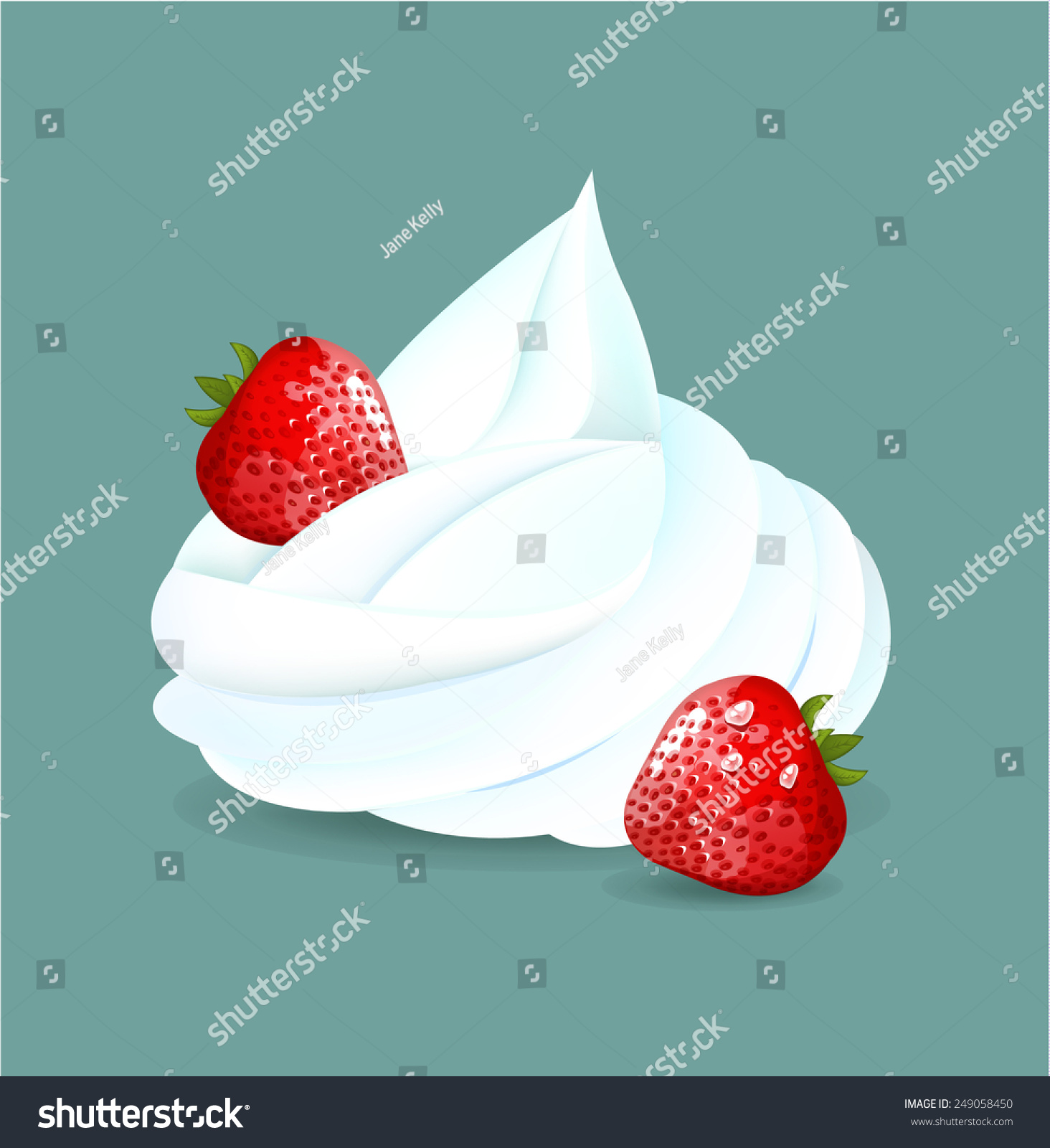 Whipped Cream Vector Illustration Stock Vector (Royalty Free) 249058450 ...