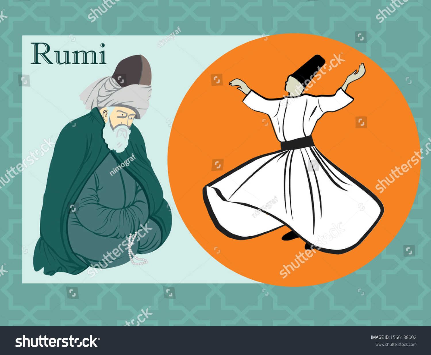 Whirling Dervish Sufi Religious Dance Isolated Stock Vector (Royalty ... Whirling Dervish Sufi Religious Dance Isolated Stock Vector (Royalty ...