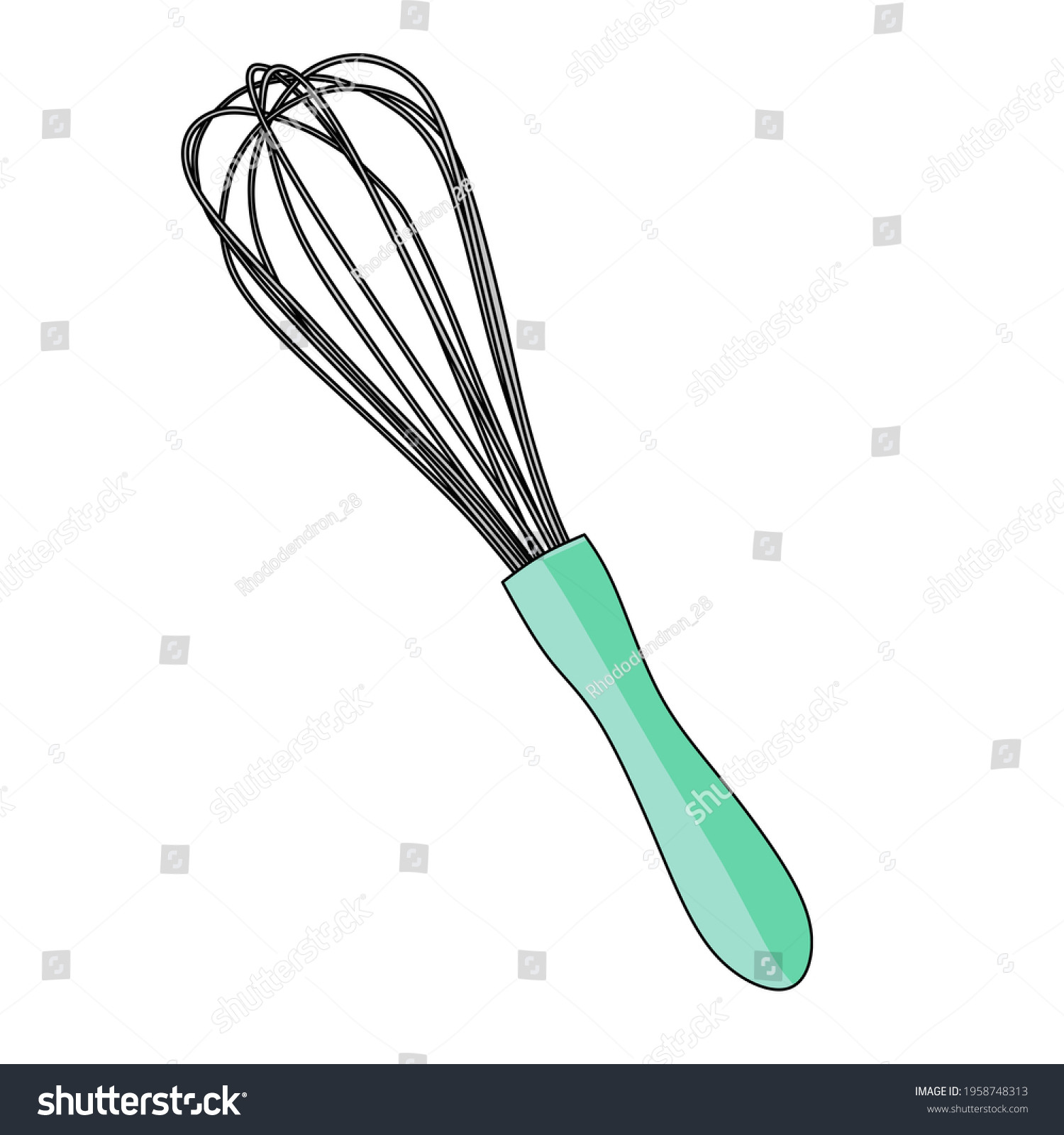 Whisk Vector Illustration Kitchen Set Stock Vector (Royalty Free ...