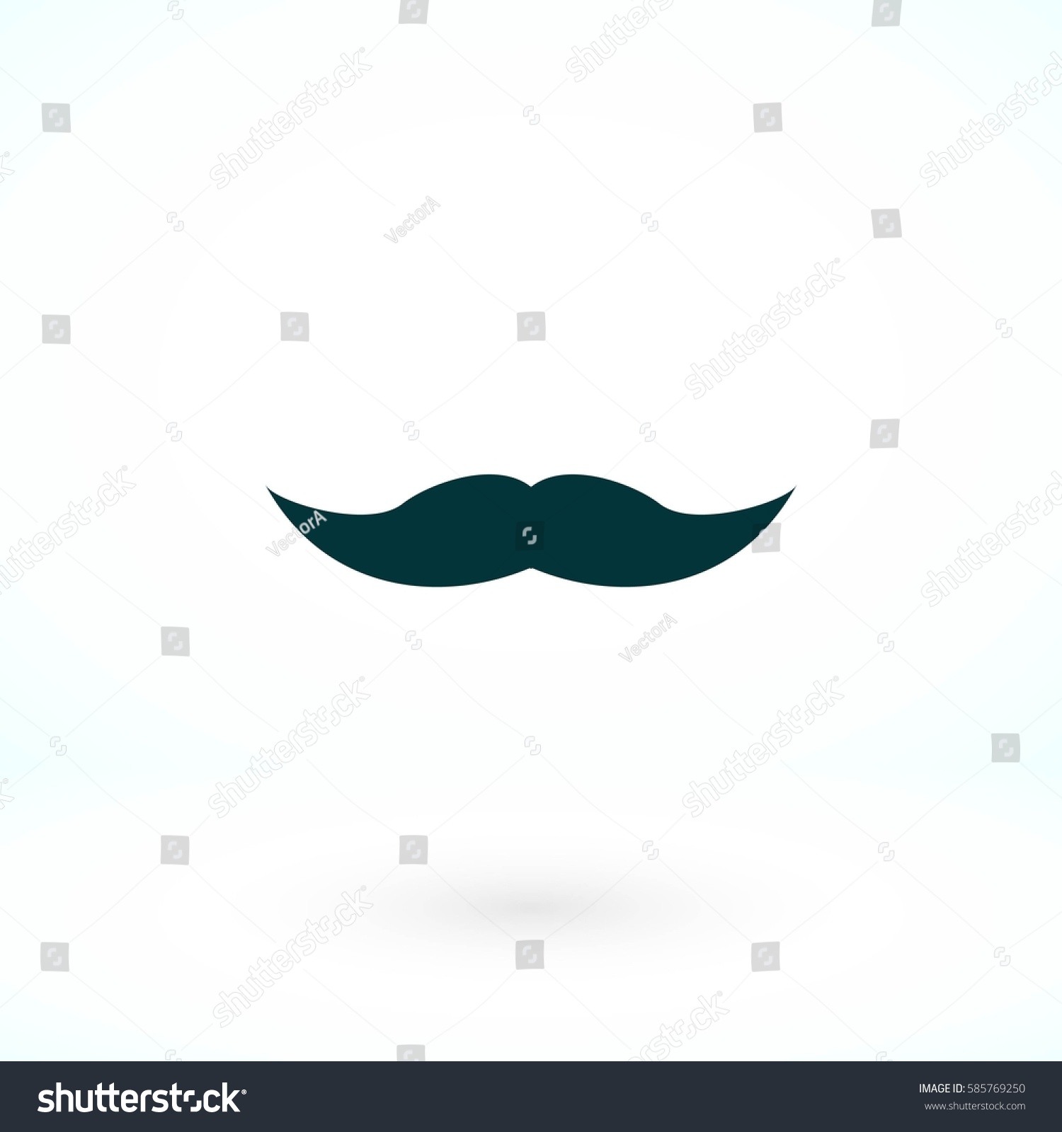 Whiskers Icon Vector Flat Design Best Stock Vector (Royalty Free ...
