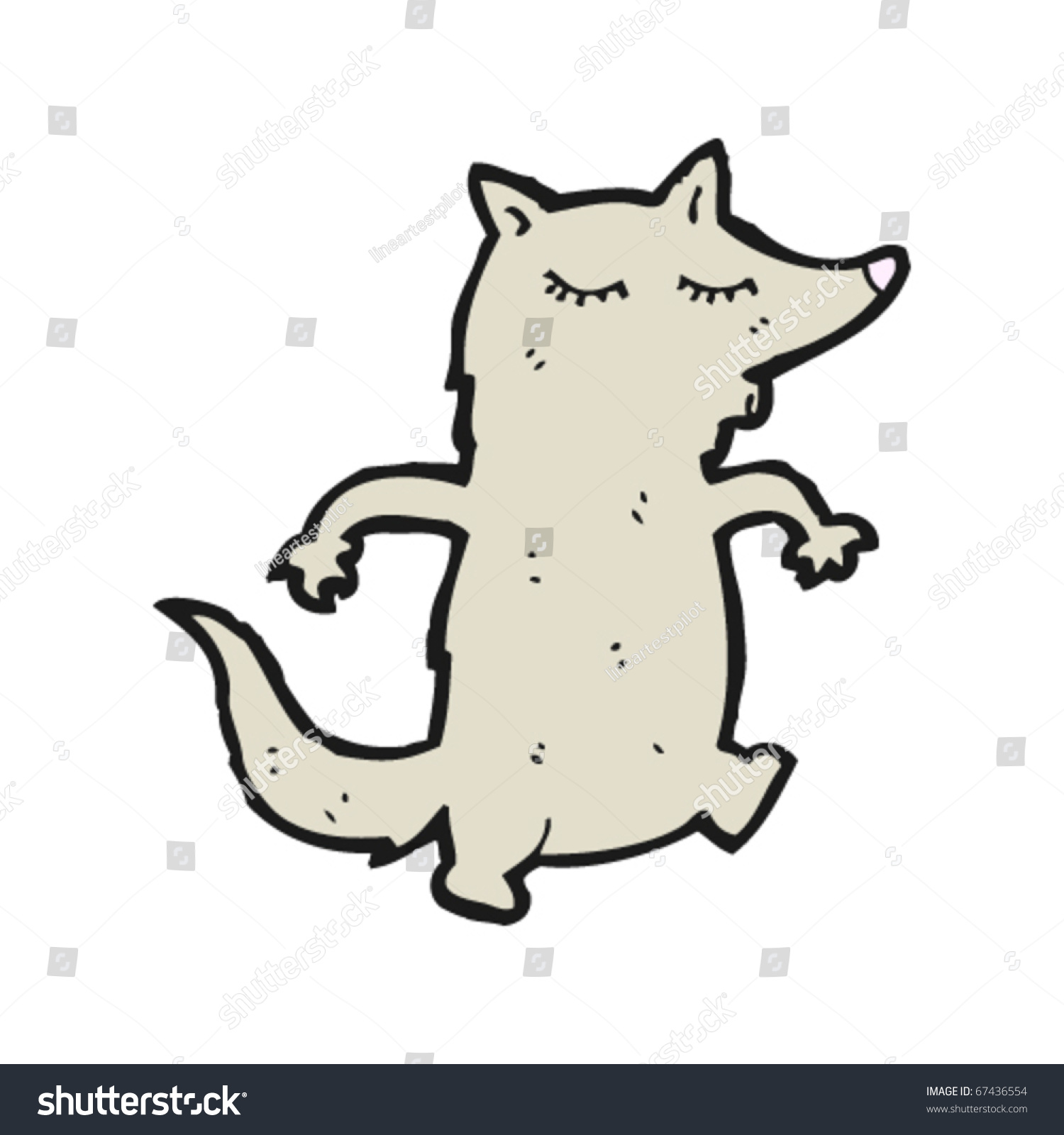 Whistling Wolf Cartoon Stock Vector (Royalty Free) 67436554 - Shutterstock