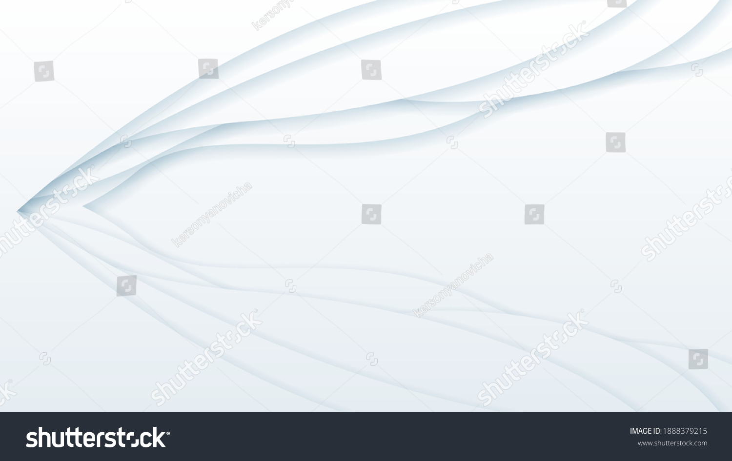White Abstract Wavy Paper Cut Background Stock Vector (Royalty Free ...