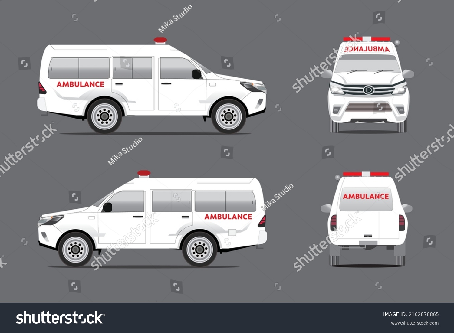 White Ambulance Van Premium Vector Eps Stock Vector (Royalty Free ...