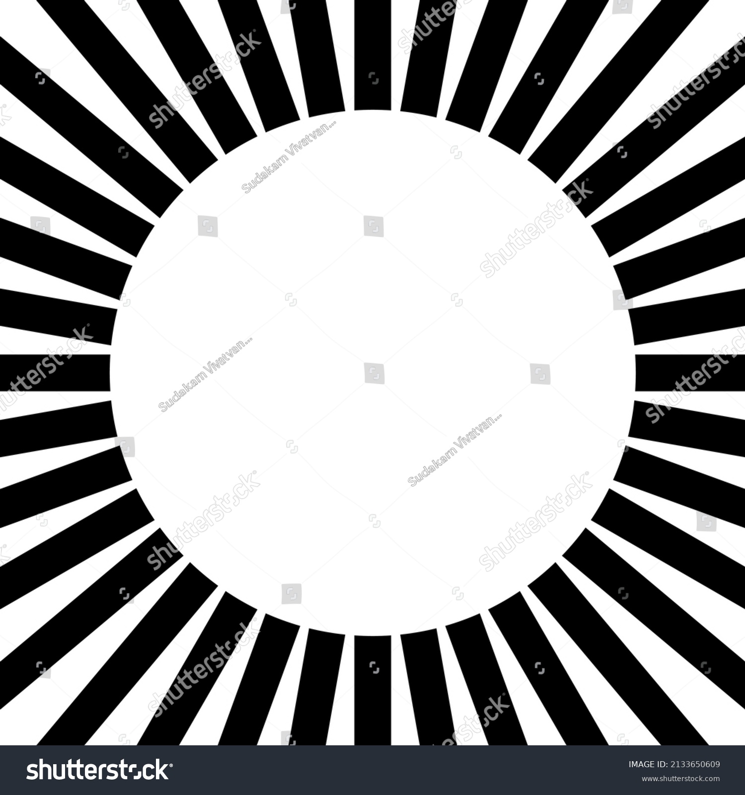 White Black Sunburst Pattern Background Vector Stock Vector (Royalty ...