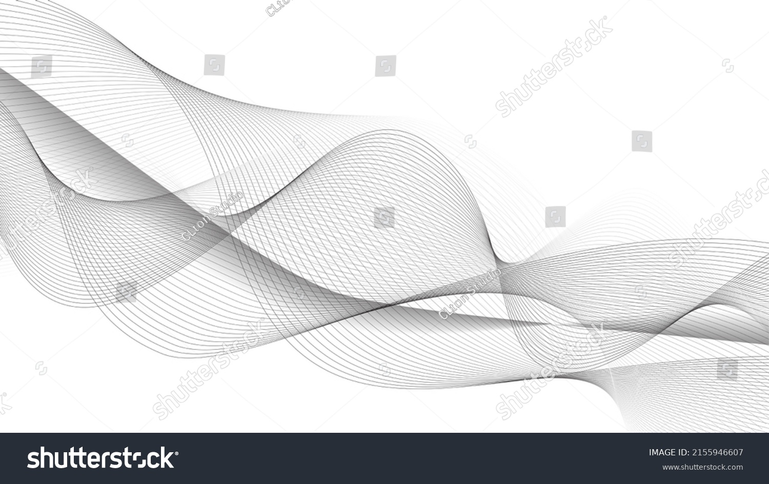White Background Wavy Lines Stock Vector (Royalty Free) 2155946607 ...