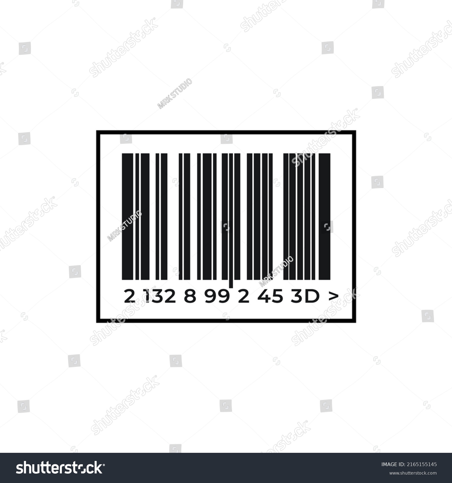 White Barcode Scanner Label Sticker Design Stock Vector (Royalty Free ...