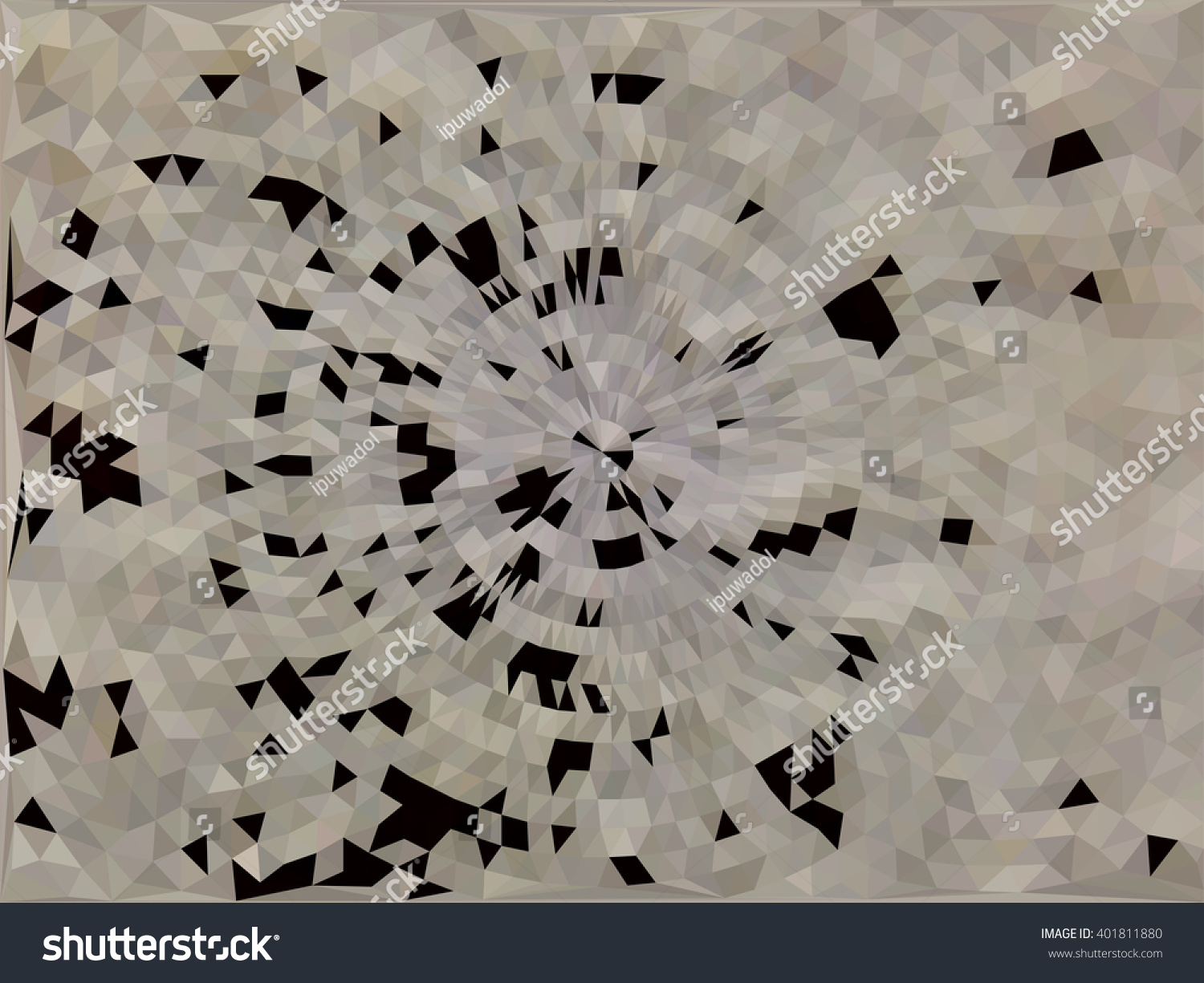 White Black Circle Low Poly Background Stock Vector (Royalty Free ...