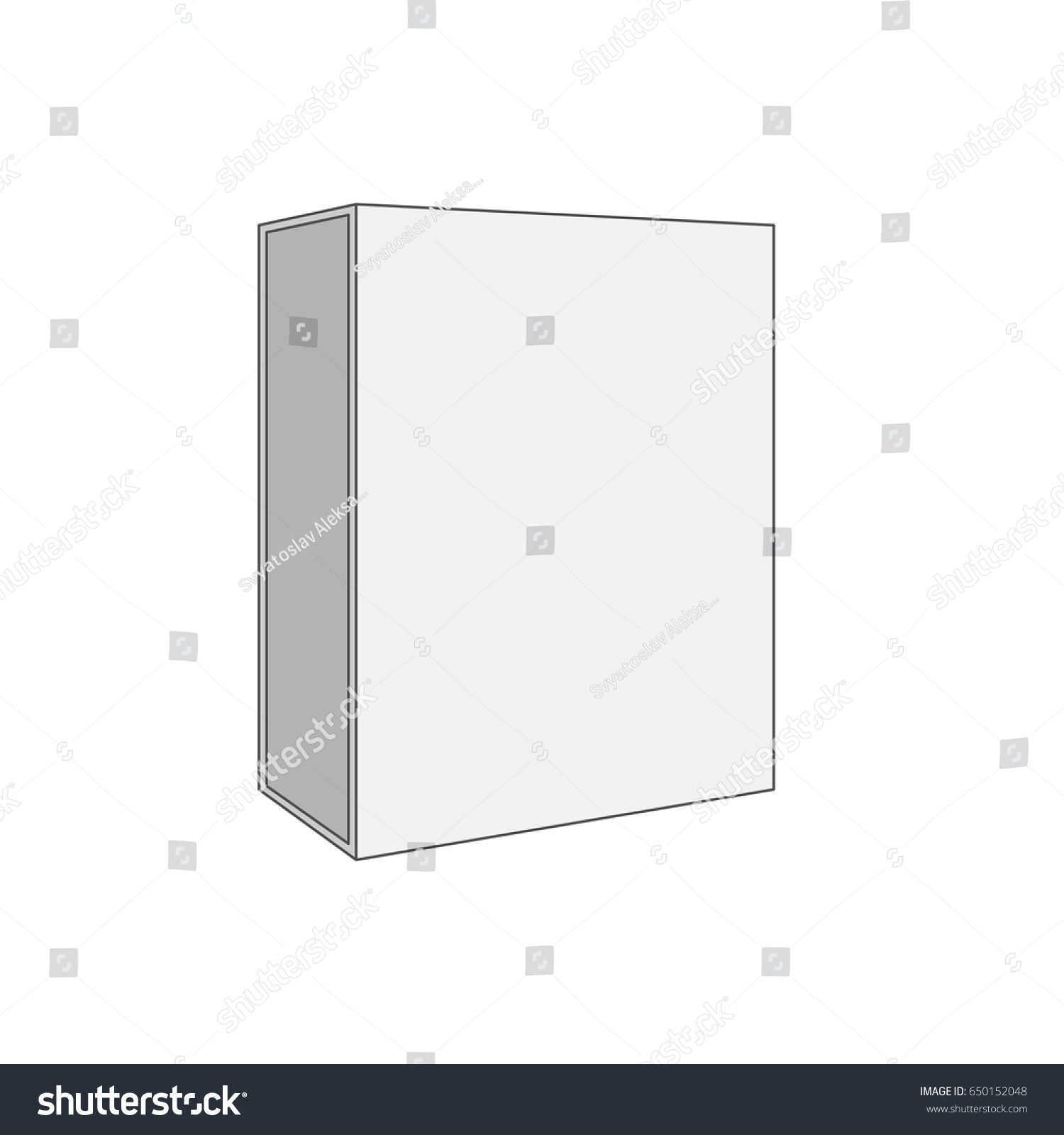 White Blank Box Template Stock Vector (Royalty Free) 650152048
