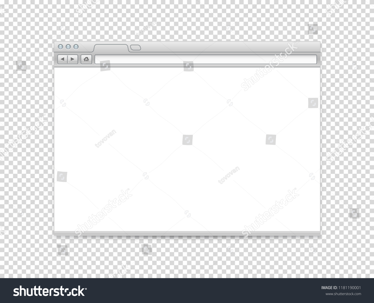 White Blank Website Vector Mockup Vector Stock Vector (Royalty Free ...