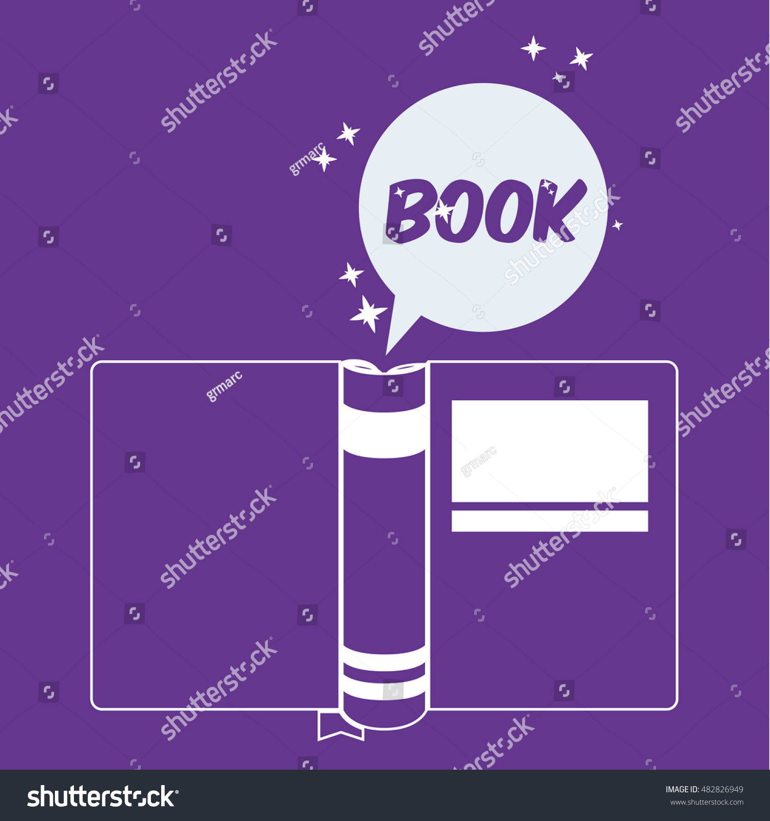 White Book Icon Over Colorful Background Stock Vector (Royalty Free ...