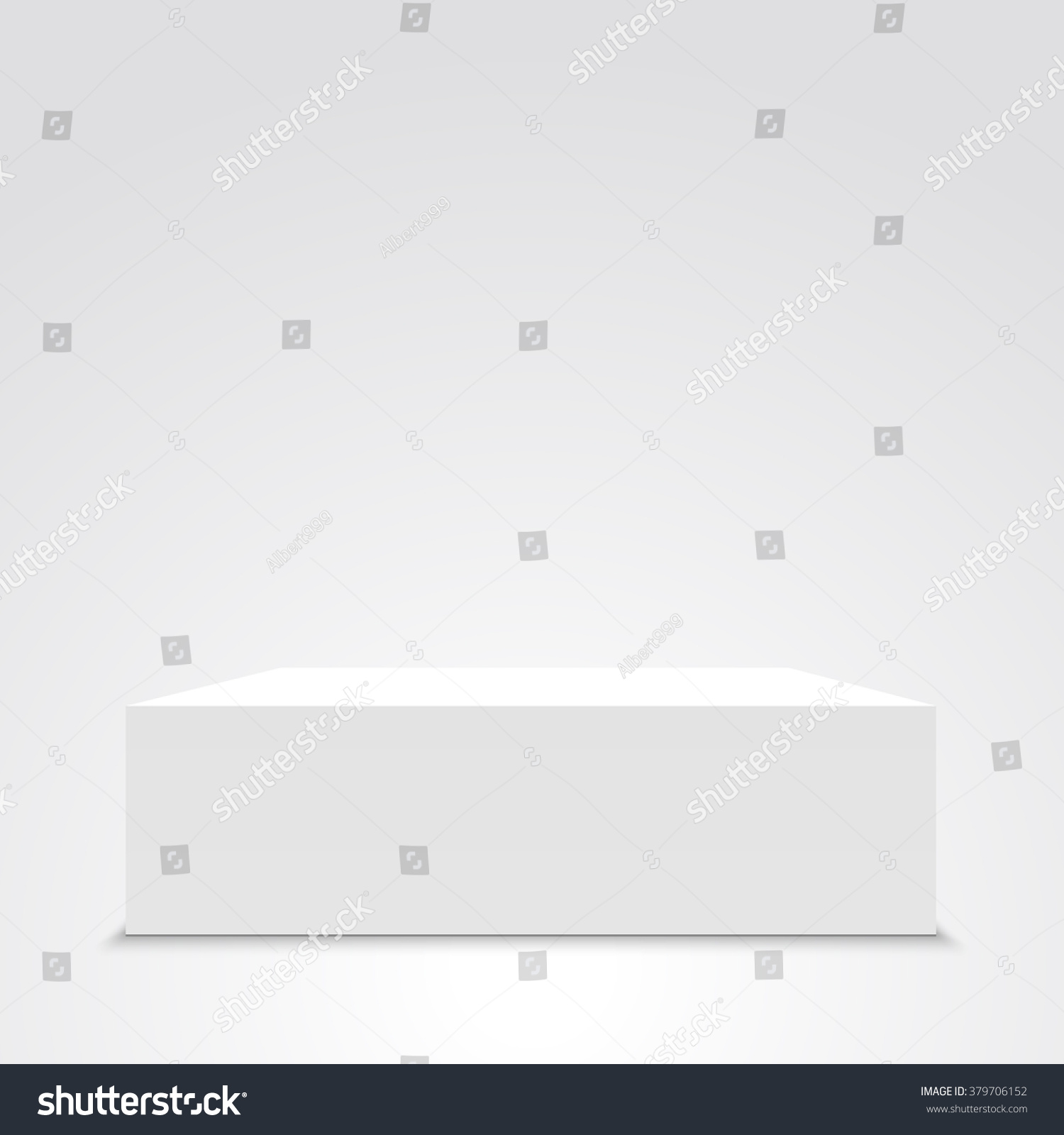 White Box 3d Cuboid Vector Illustration Stock Vector 379706152 ...