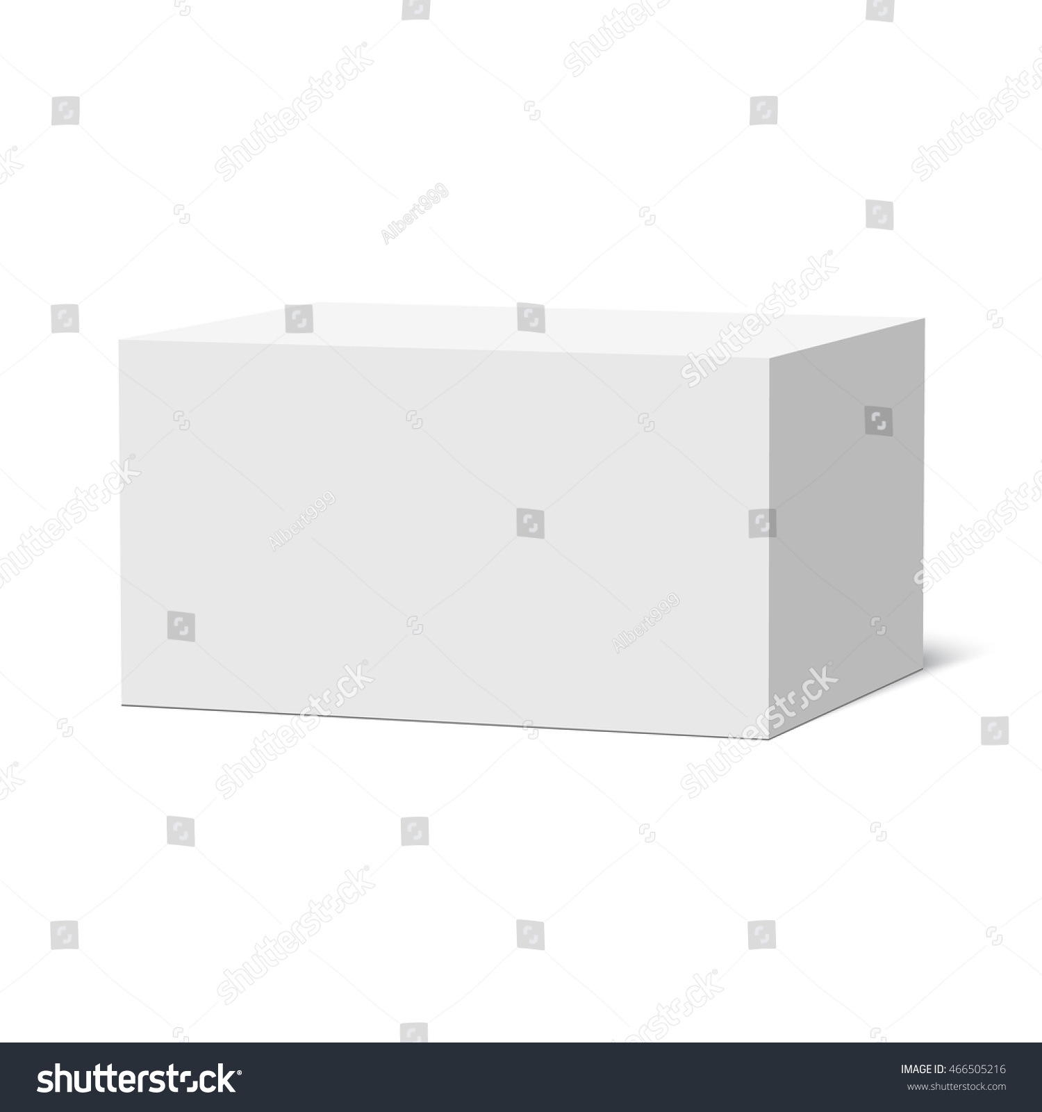 White Box Package Vector Illustration Stock Vector (Royalty Free) 466505216