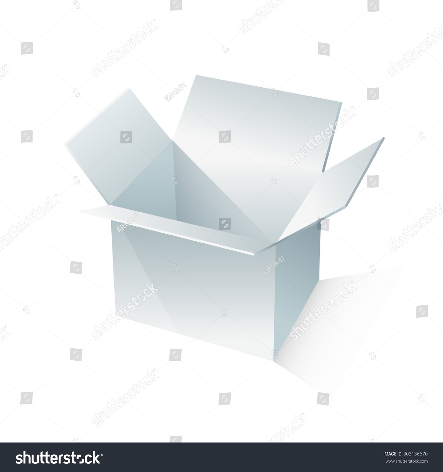 White Box Packaging Vector Illustration: vector de stock (libre de ...