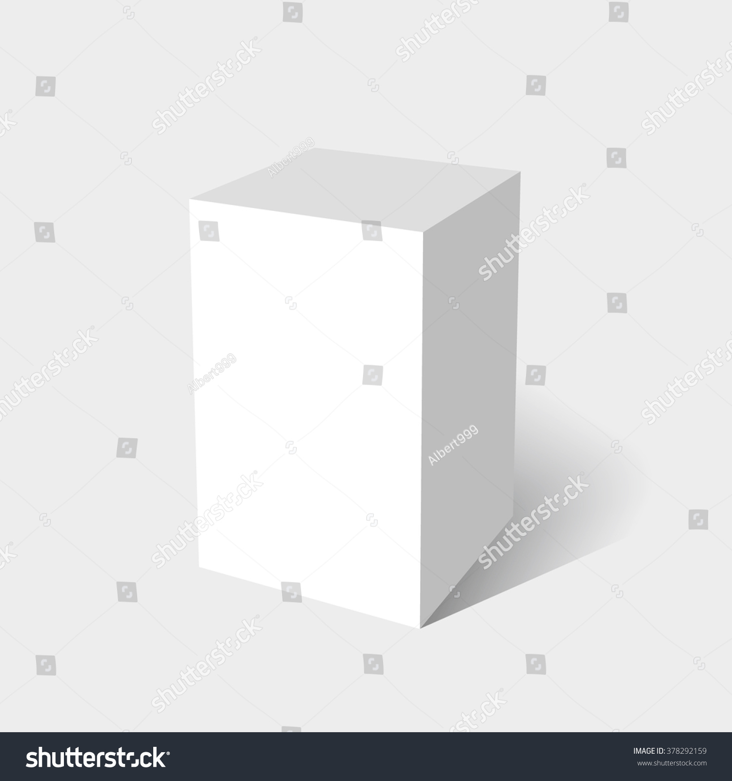 White Box Stand Vector Illustration Stock Vector 378292159 - Shutterstock