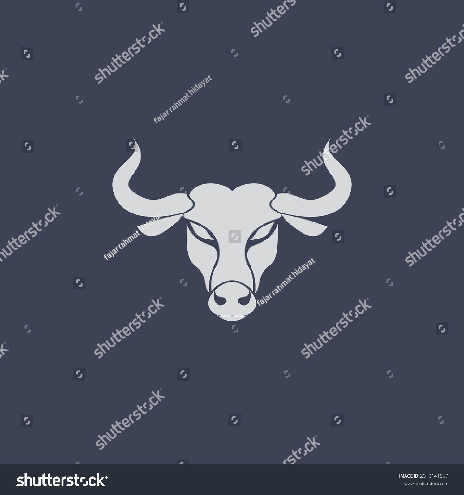 White Bull Logo Design Vector Image Stock Vector (Royalty Free ...