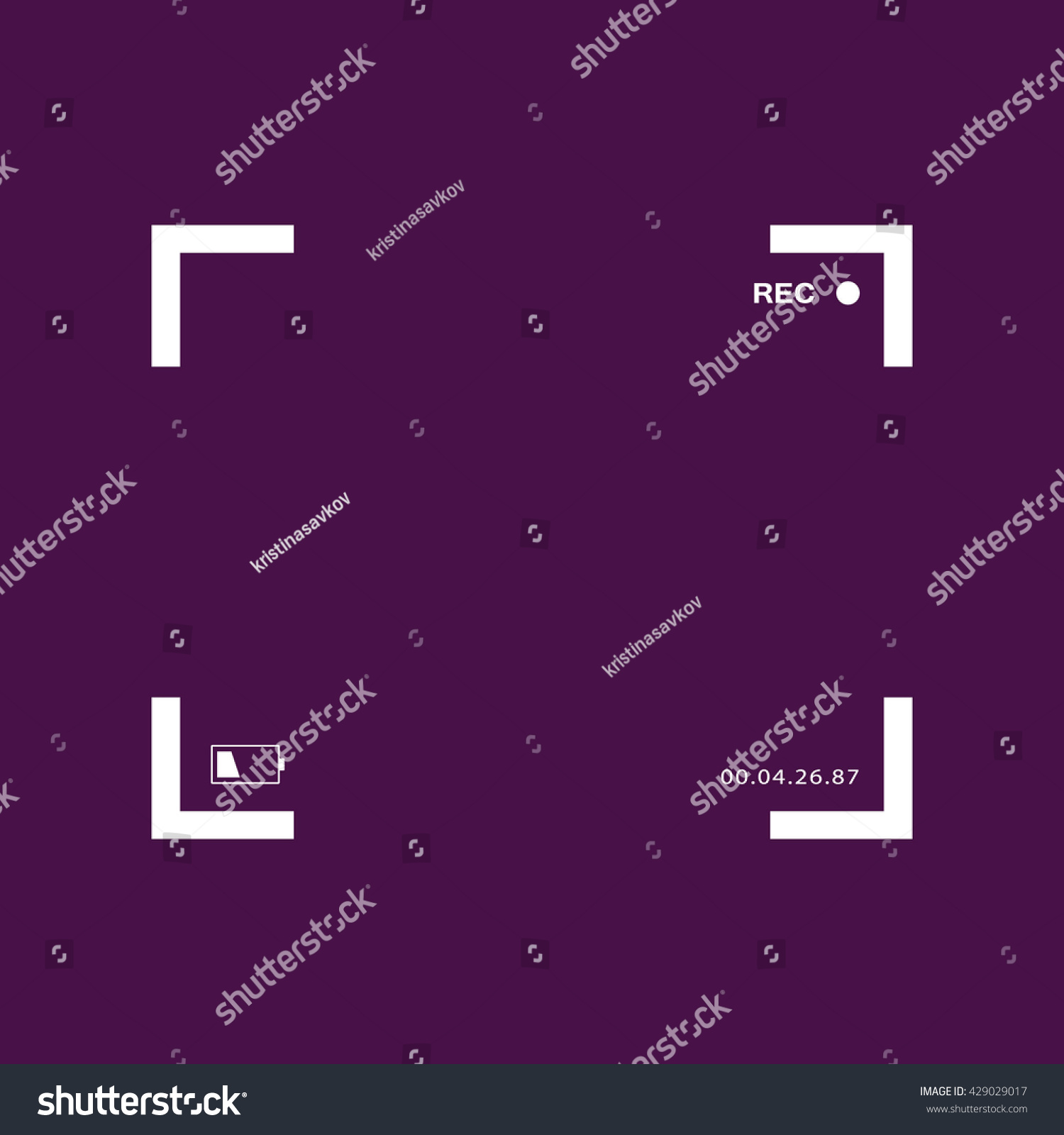 White Camera Focus Frame Camera Viewfinder Stock Vector (Royalty Free ...