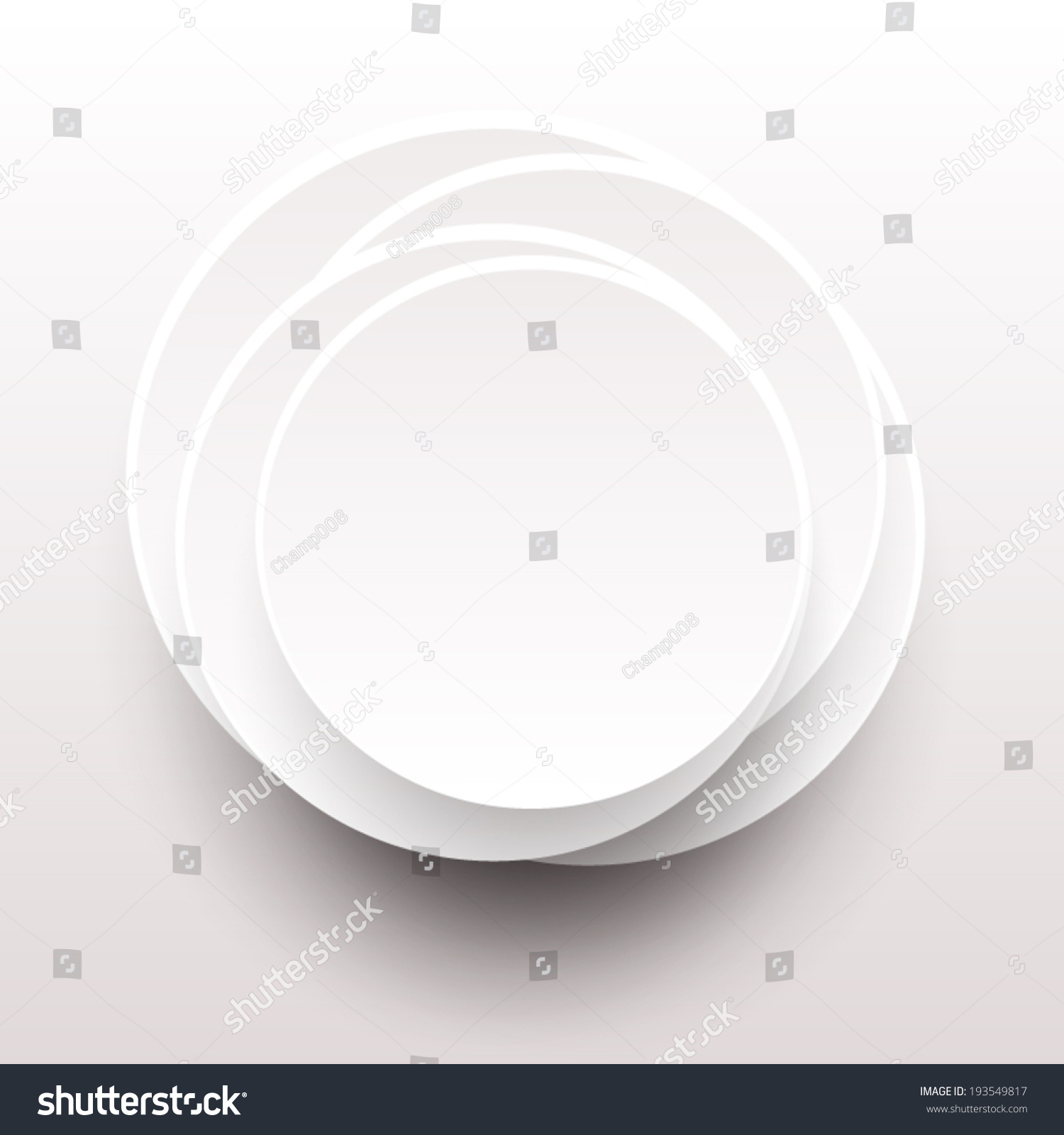 White Circle Paper Pattern Drop Shadow Stock Vector (Royalty Free ...