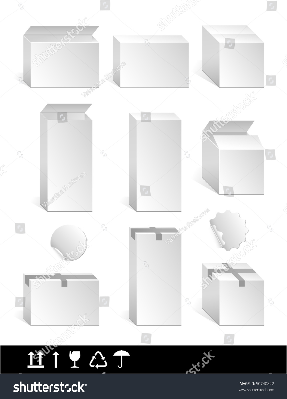 White Clear Box Design Stock Vector (Royalty Free) 50740822 | Shutterstock