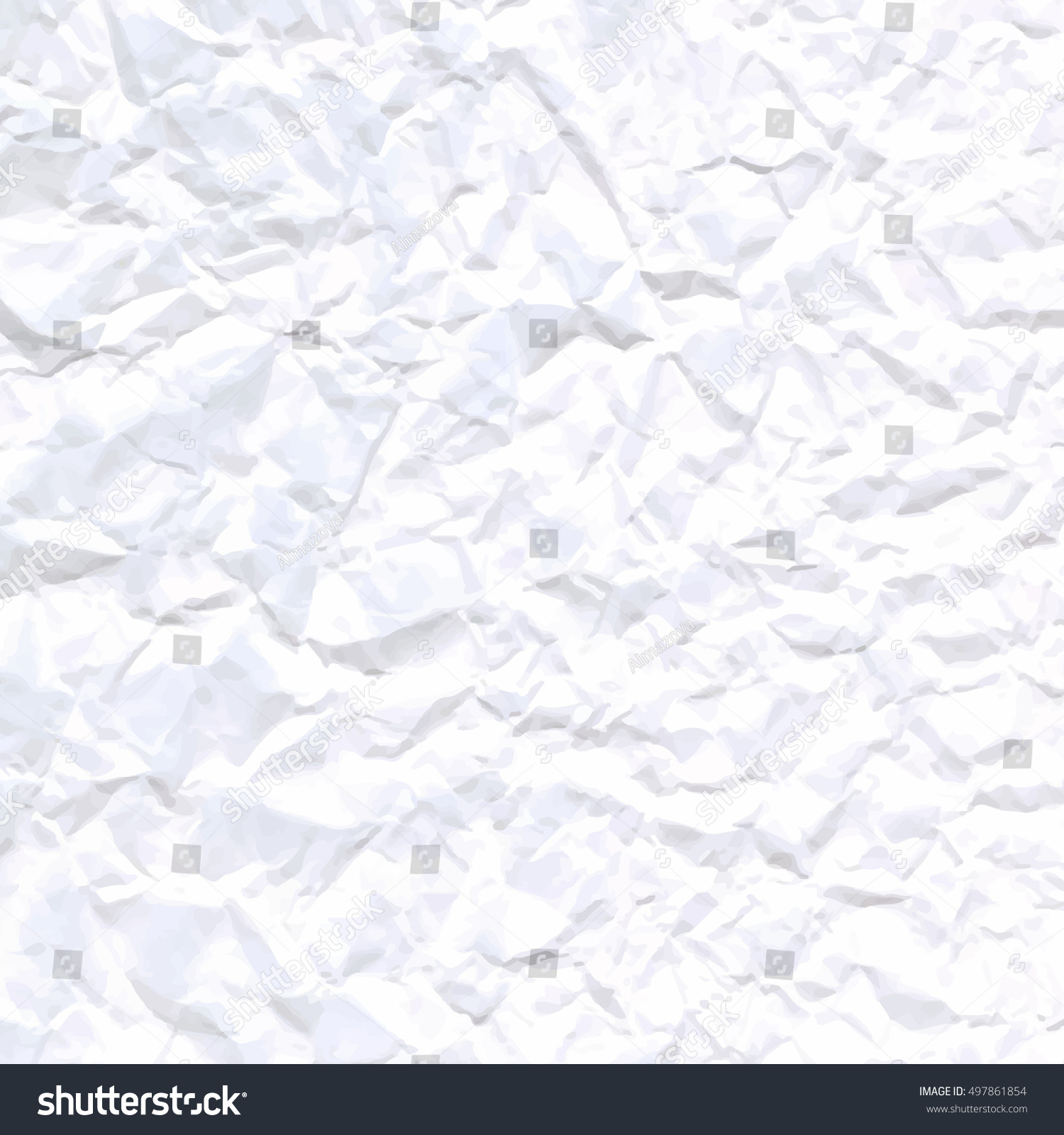 White Crumpled Paper Texture Background Stock Vector (Royalty Free ...