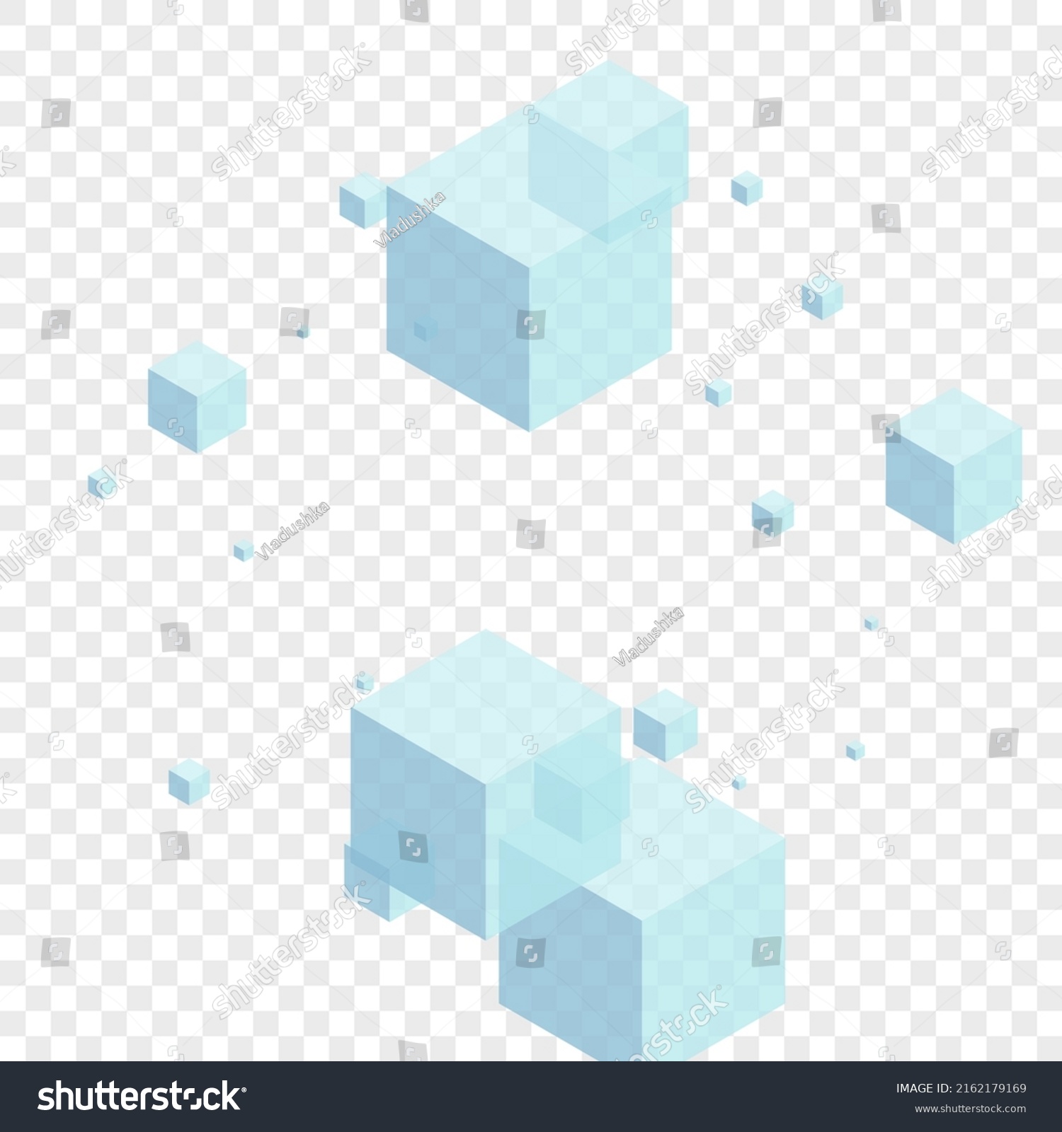 White Cube Background Transparent Vector Square Stock Vector (Royalty ...