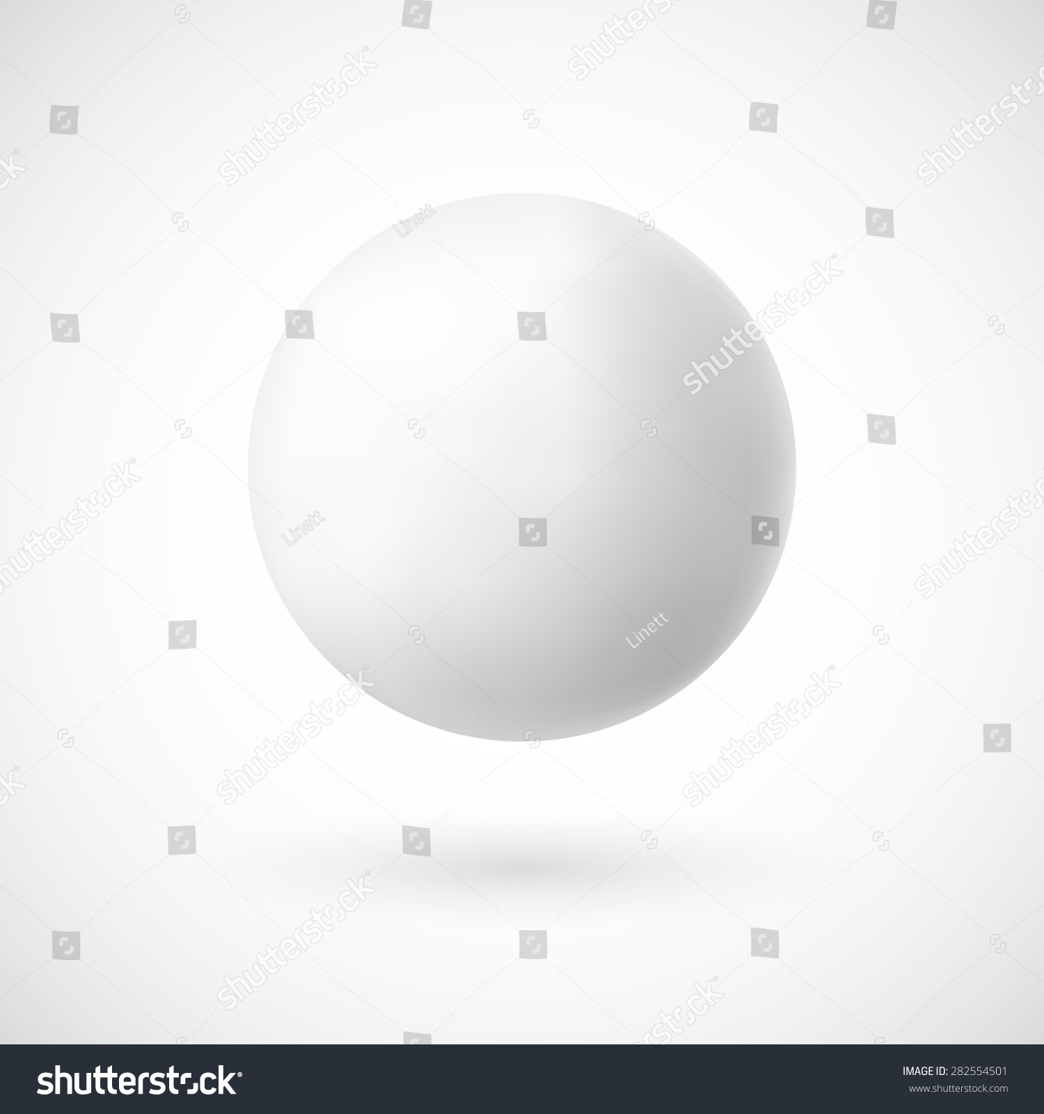 White 3d Sphere On White Background Stock Vector (Royalty Free) 282554501