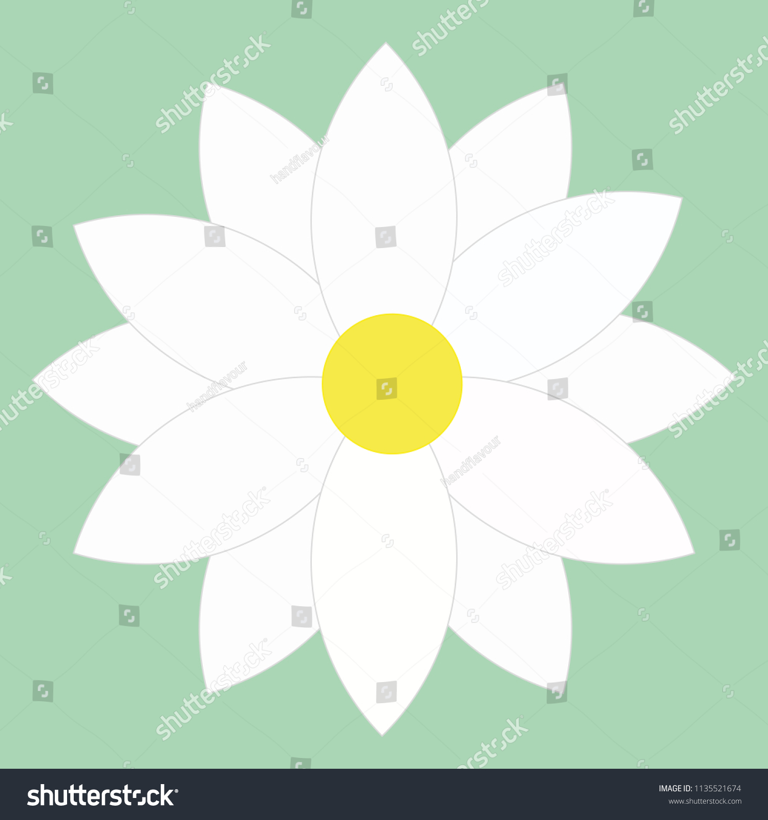 White Daisy Vector Stock Vector (Royalty Free) 1135521674 | Shutterstock