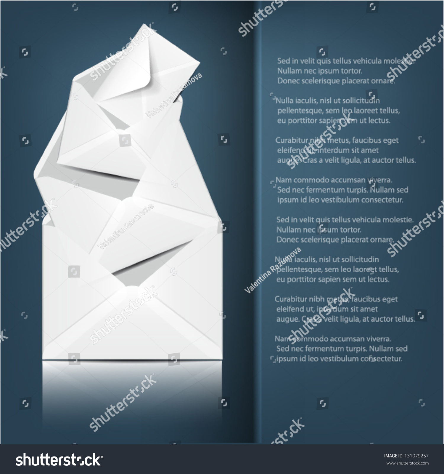 White Detailed Envelopevector Illustration Stock Vector (Royalty Free ...